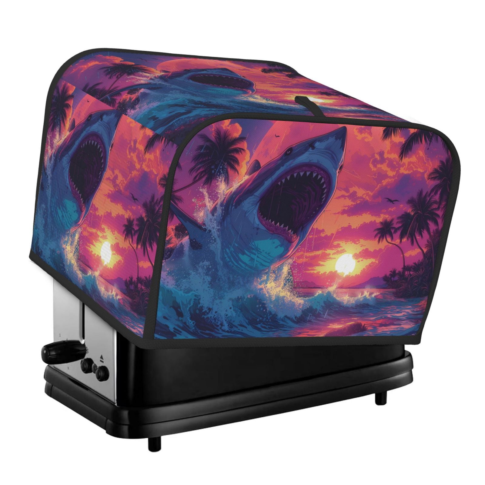 Balery Hawaiian Island Beach Shark Pattern Oven Cover Kitchen Bread ...