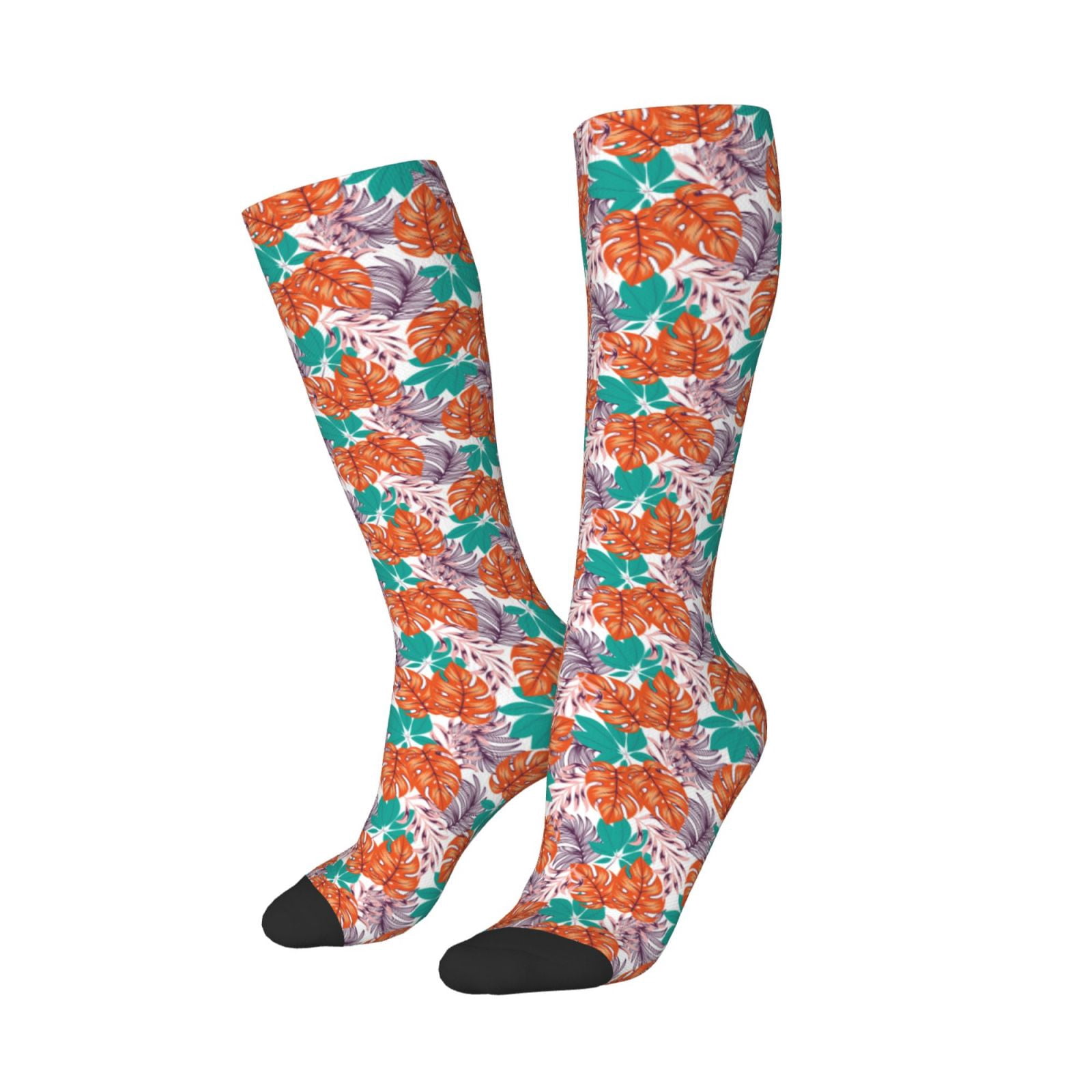 Balery Hawaiian Style Printed Novelty Socks Men's Women's Crew Socks ...