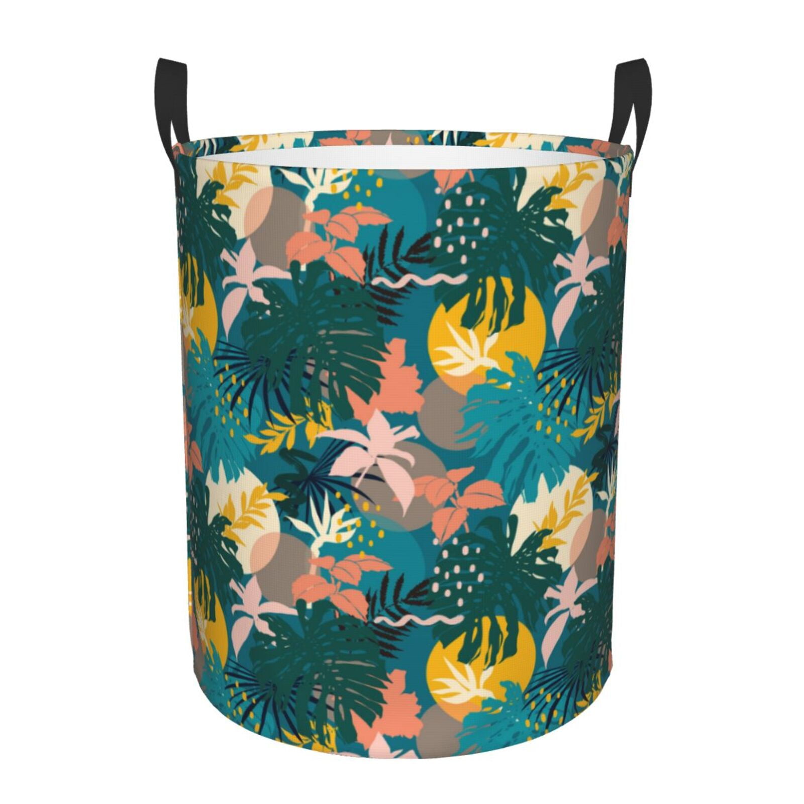 Balery Hawaiian Style Round Laundry Basket with Handles Waterproof ...