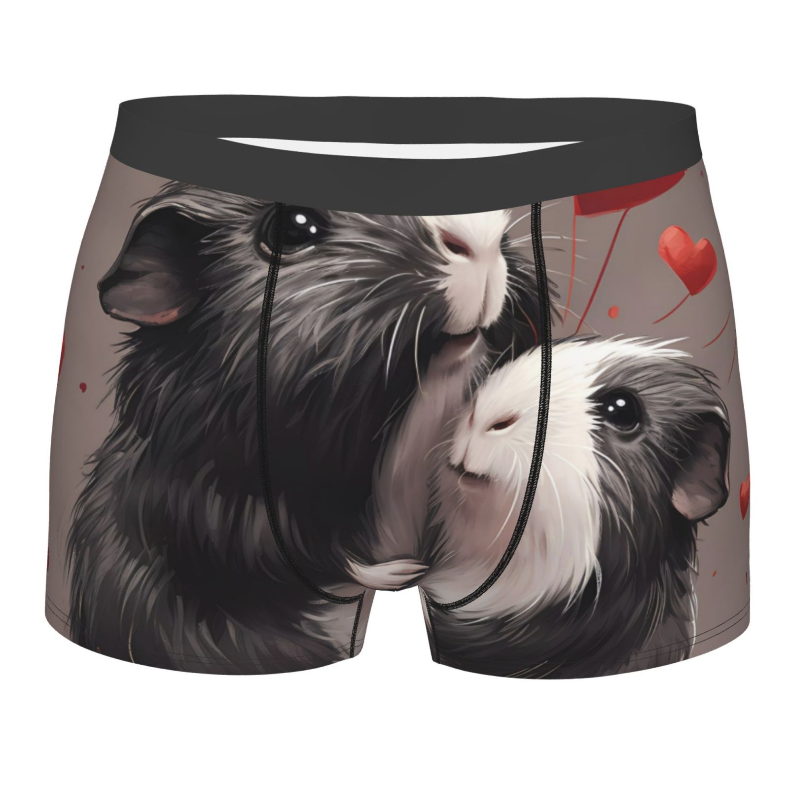 Balery Heart Guinea Pig Couple Men's Boxer Briefs, Soft and Breathable ...