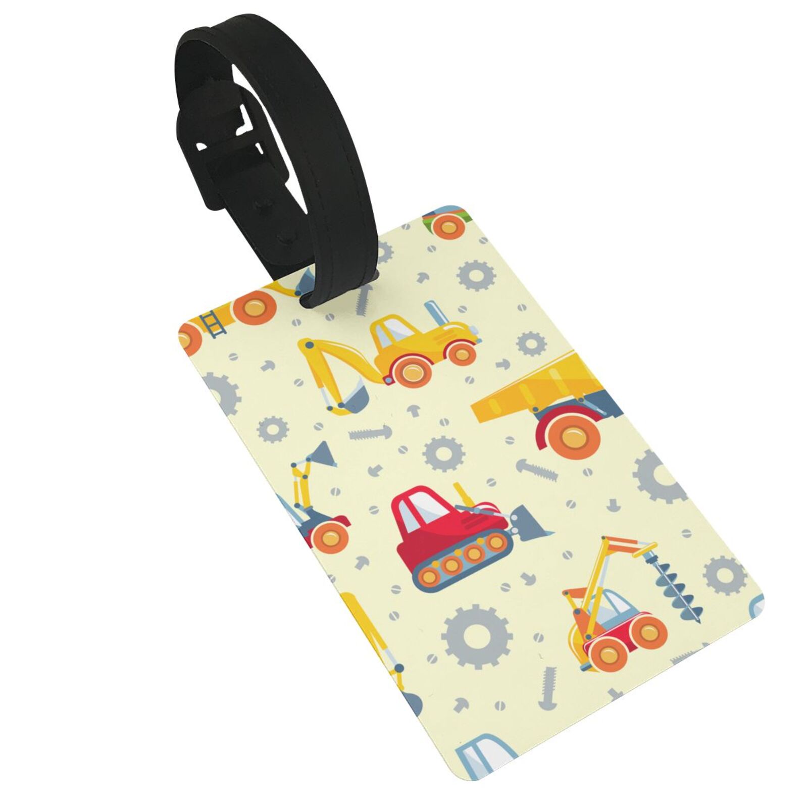 Balery Heavy Equipment Print Durable Luggage Tags with Secure Strap ...