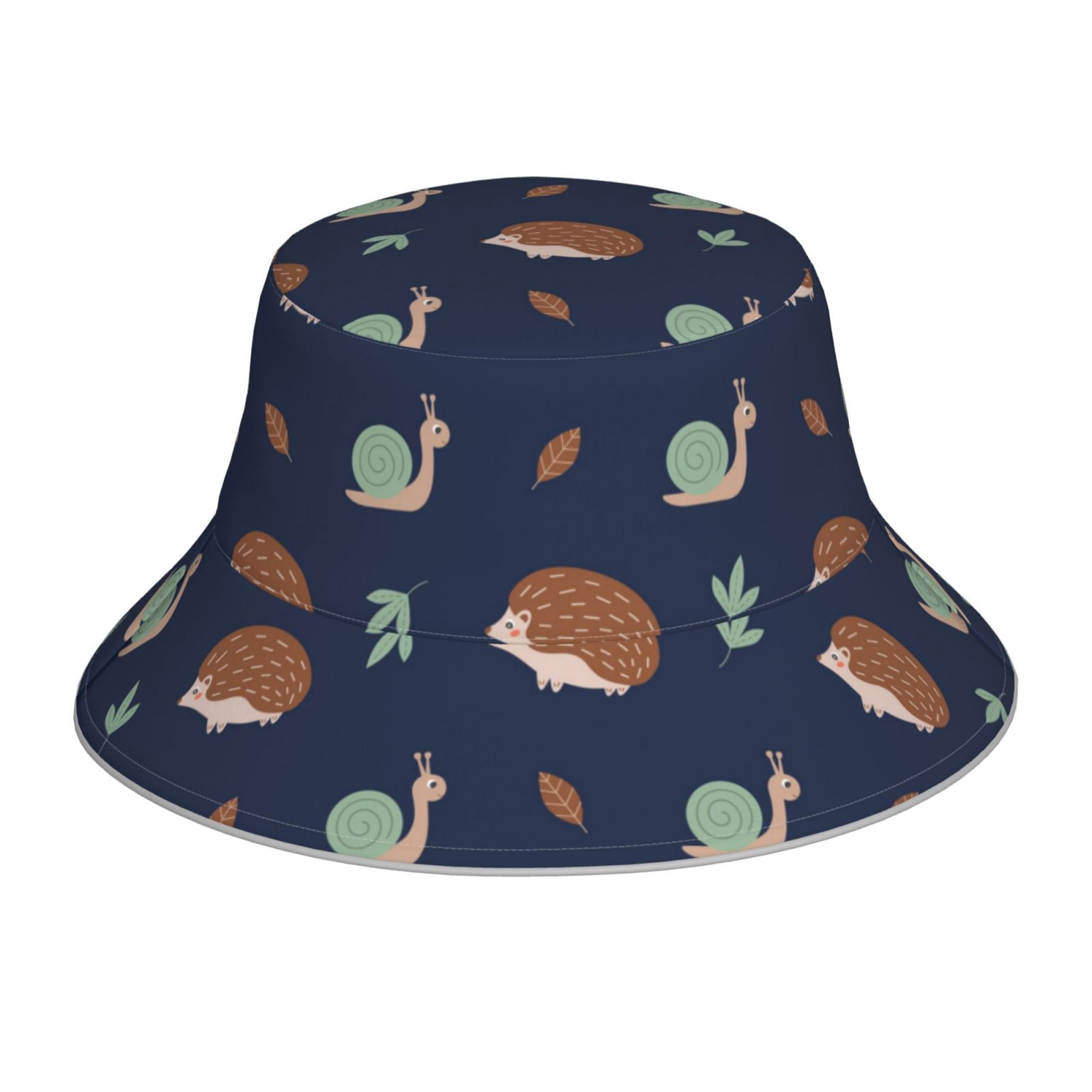 Balery Hedgehog And Snail Sun Hats for Men Women Bucket Hat UPF 50 ...
