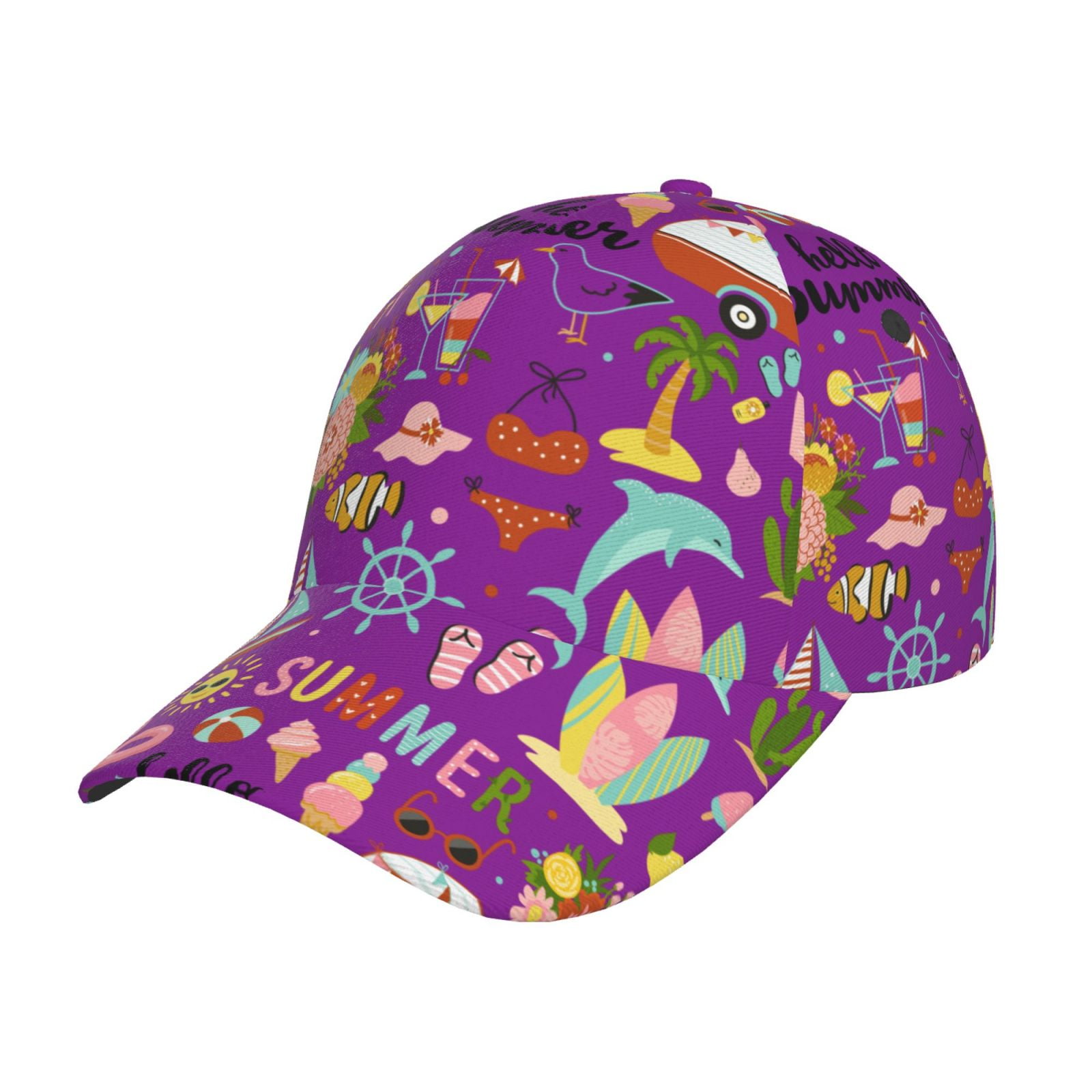 Balery Hello Summer Baseball Cap For Women Men,Adjustable Size For ...