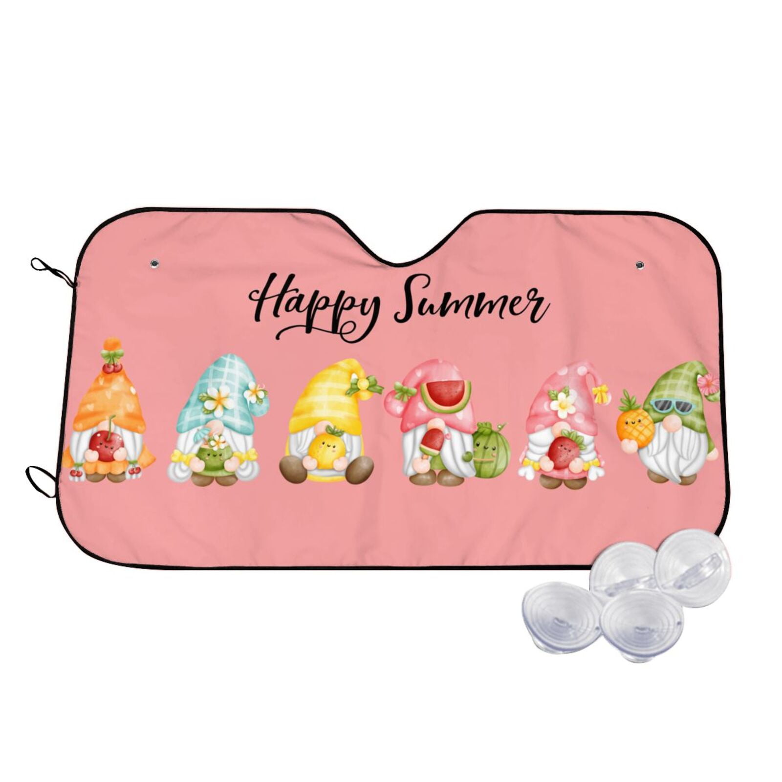 Balery Hello Summer Gnome Print Car Windshield Sun Shade,Windshield ...