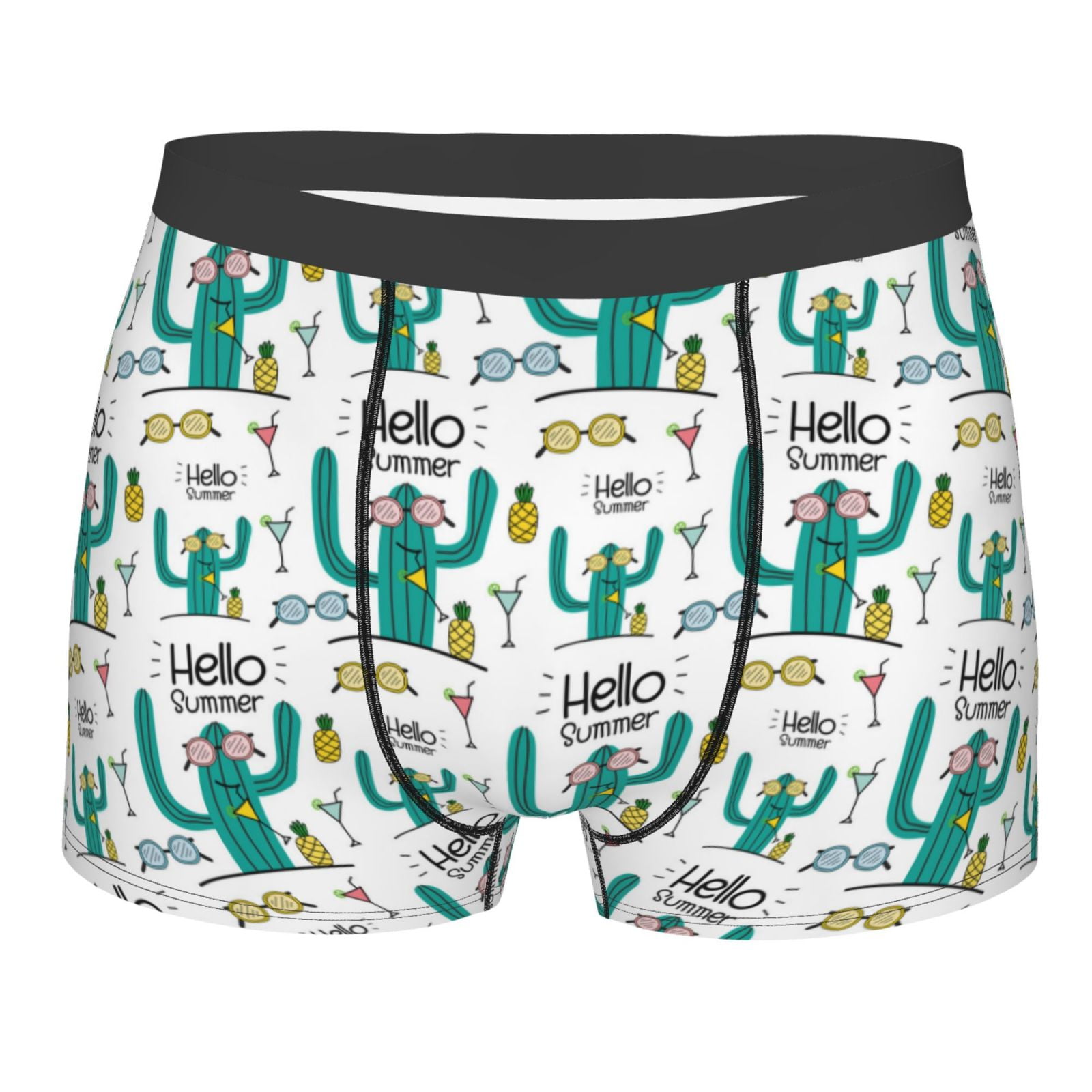Balery Hello Summer Men's Boxer Briefs, Soft and Breathable Cotton ...