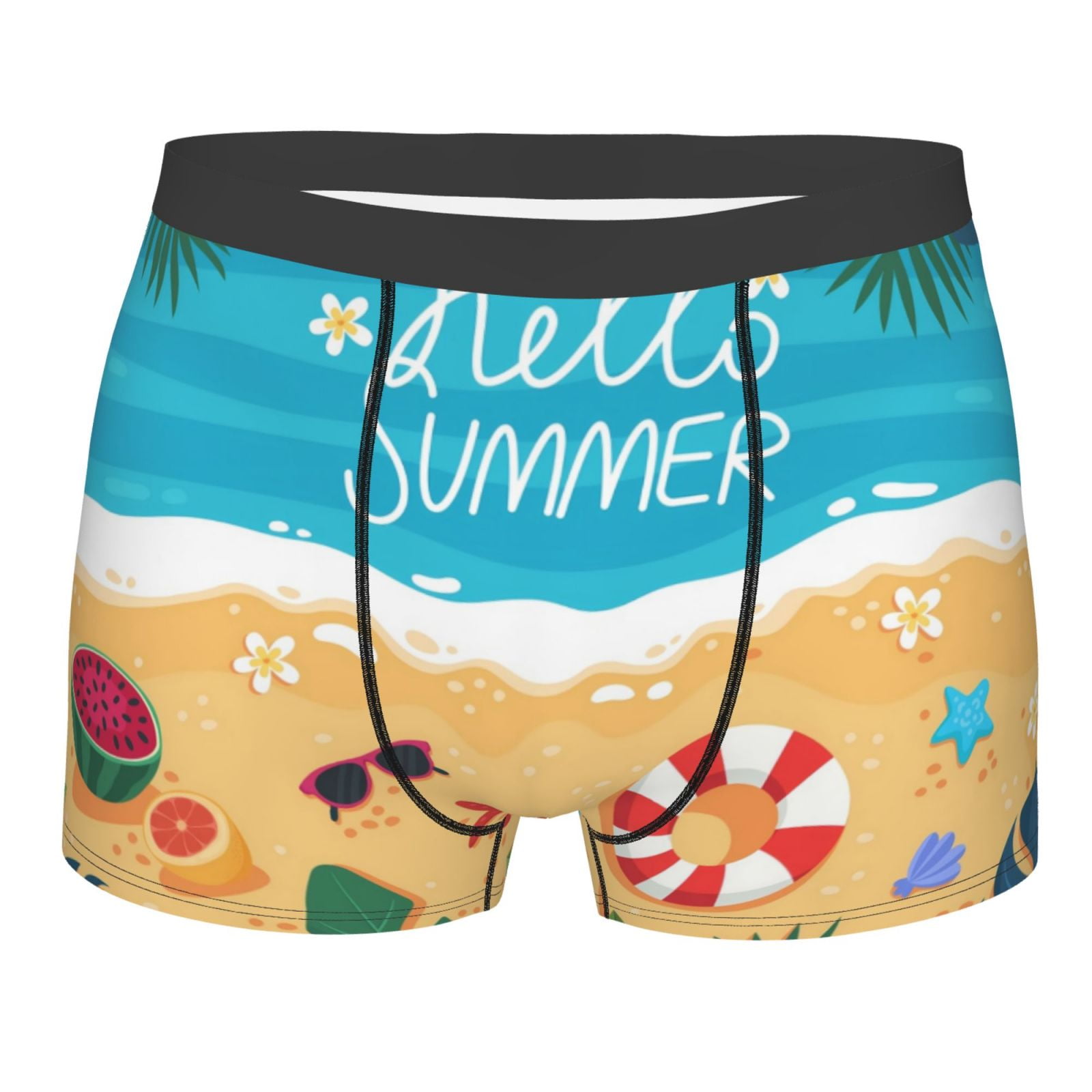 Balery Hello Summer1 Men's Boxer Briefs, Soft and Breathable Cotton ...