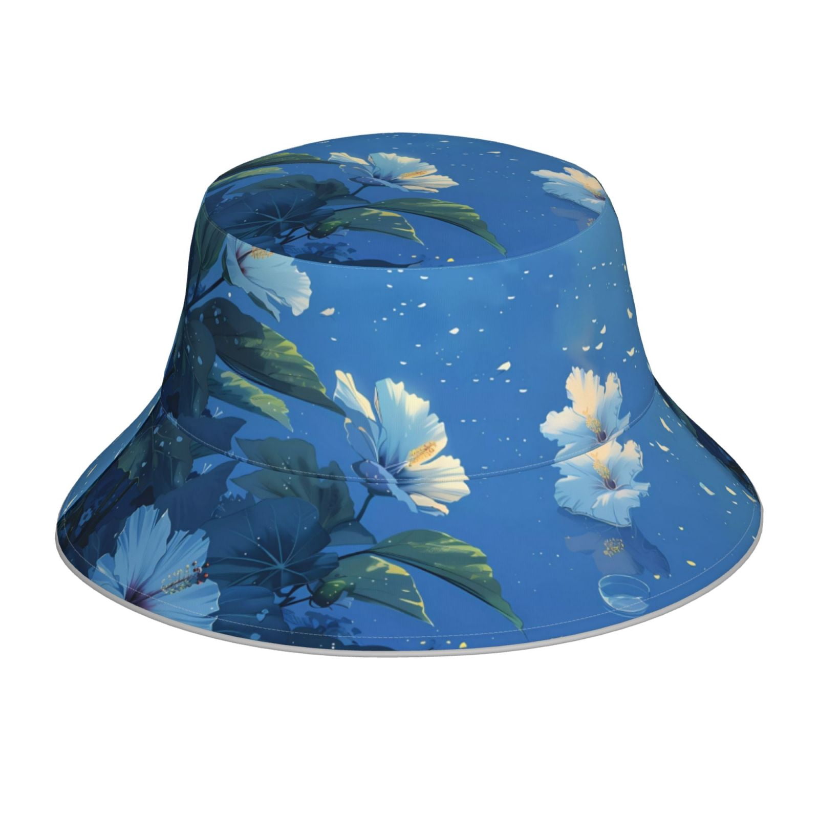 Balery Hibiscus Flowers Calm Water Sun Hats for Men Women Bucket Hat ...