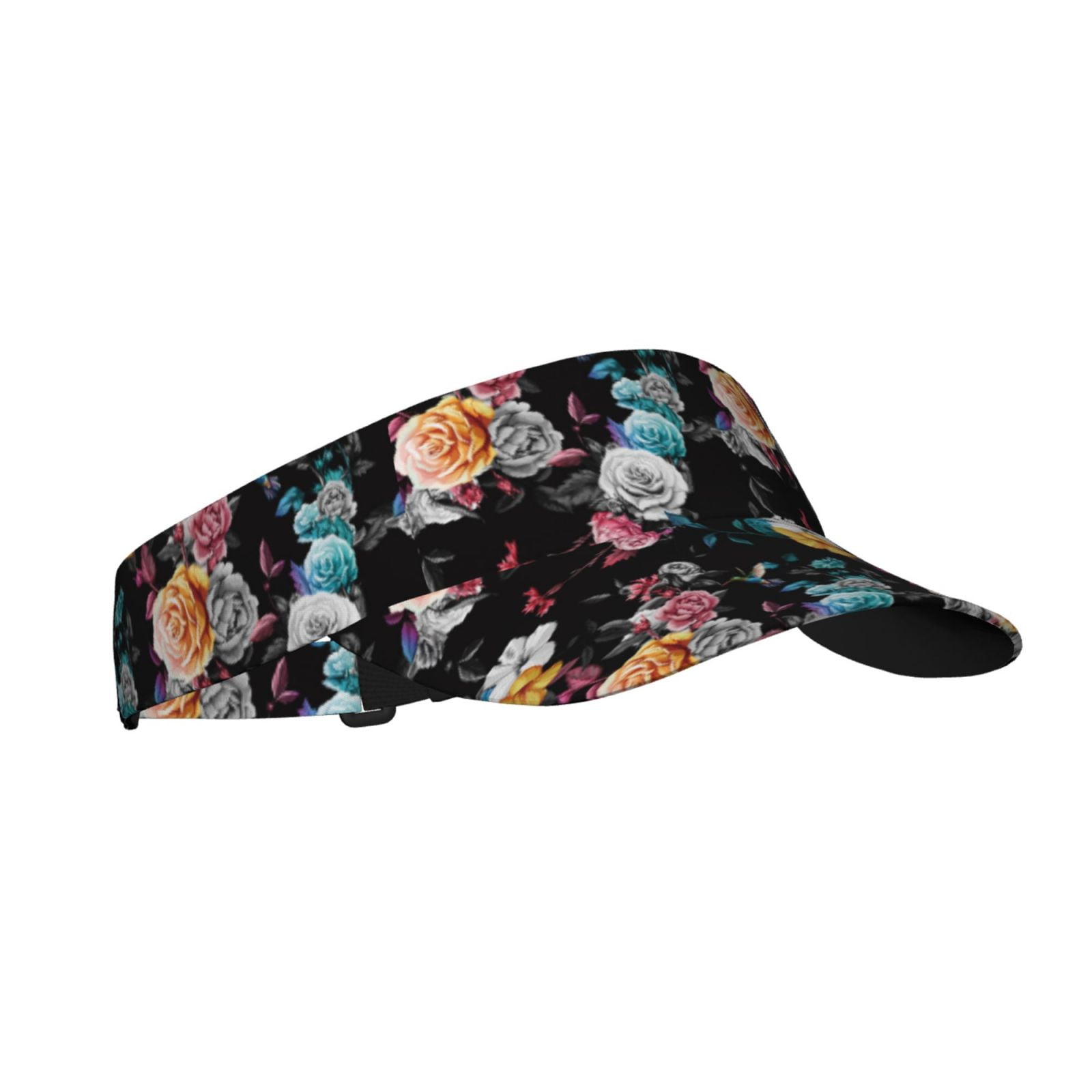 Balery Hibiscus Rose Sport Wear Athletic Visor Sun Sports Visor Hat ...