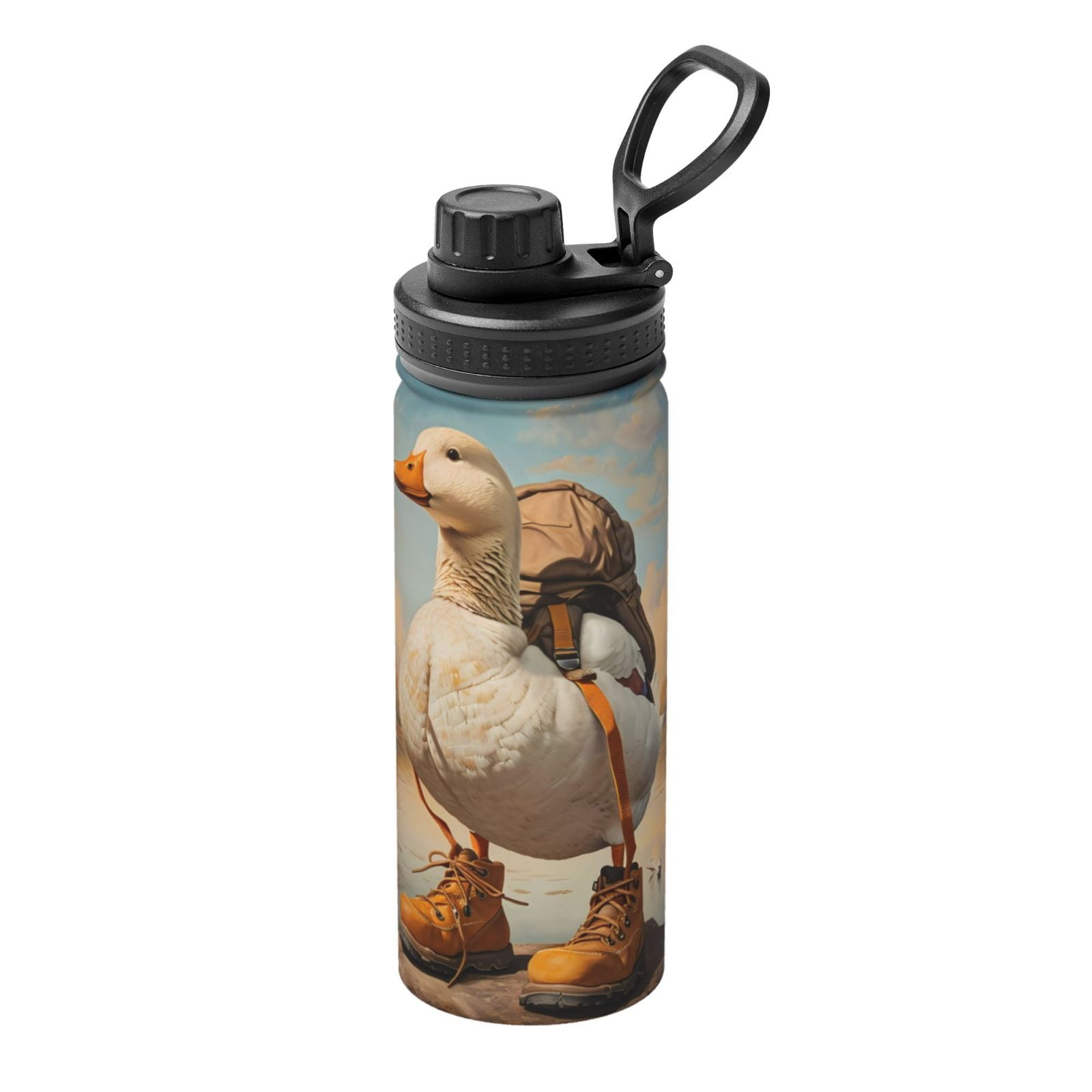 Balery Hiking Duck Pattern 18oz Sports Insulated Kettle Stainless Steel ...