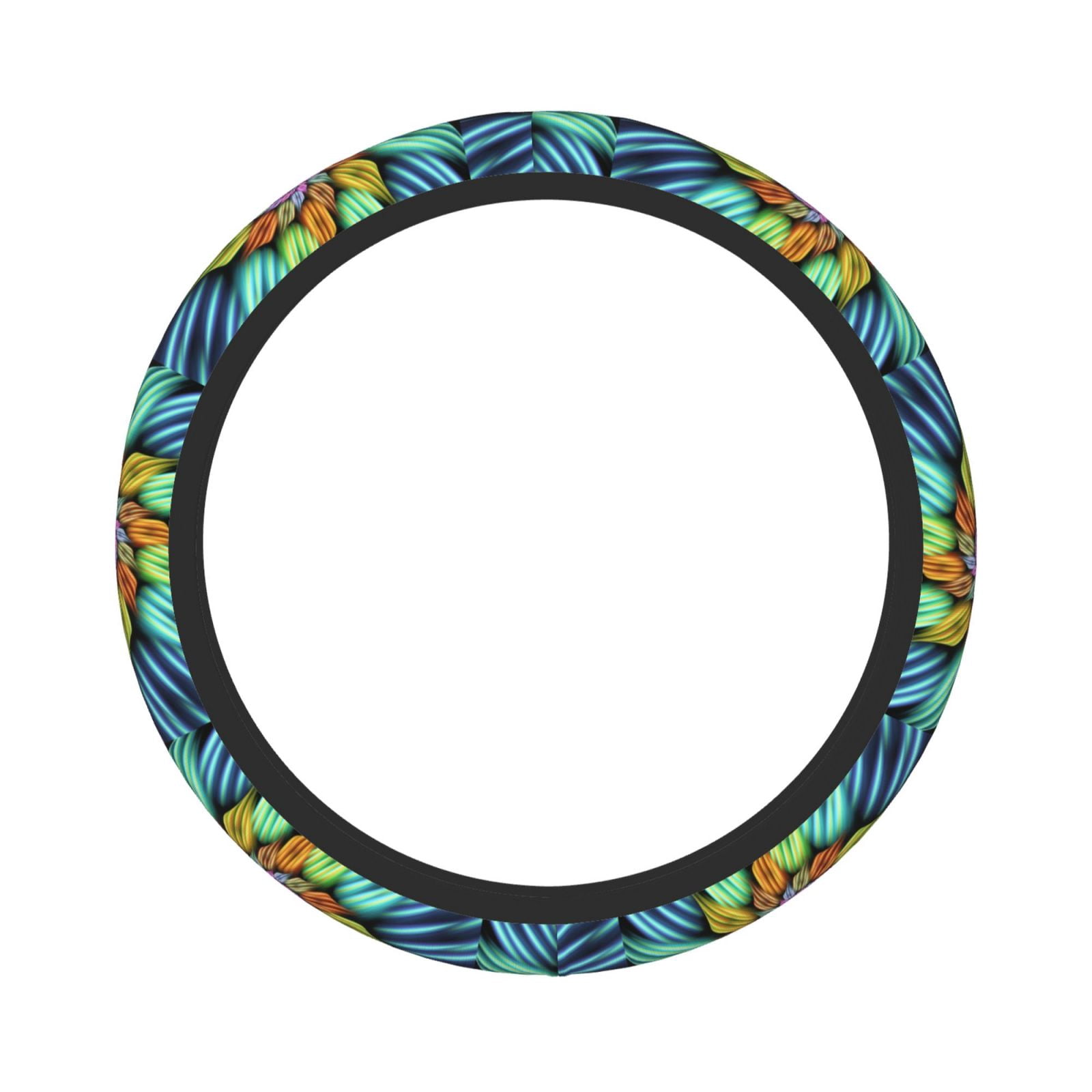 Balery Hippie Style print Steering Wheel Covers Elastic Skidproof ...