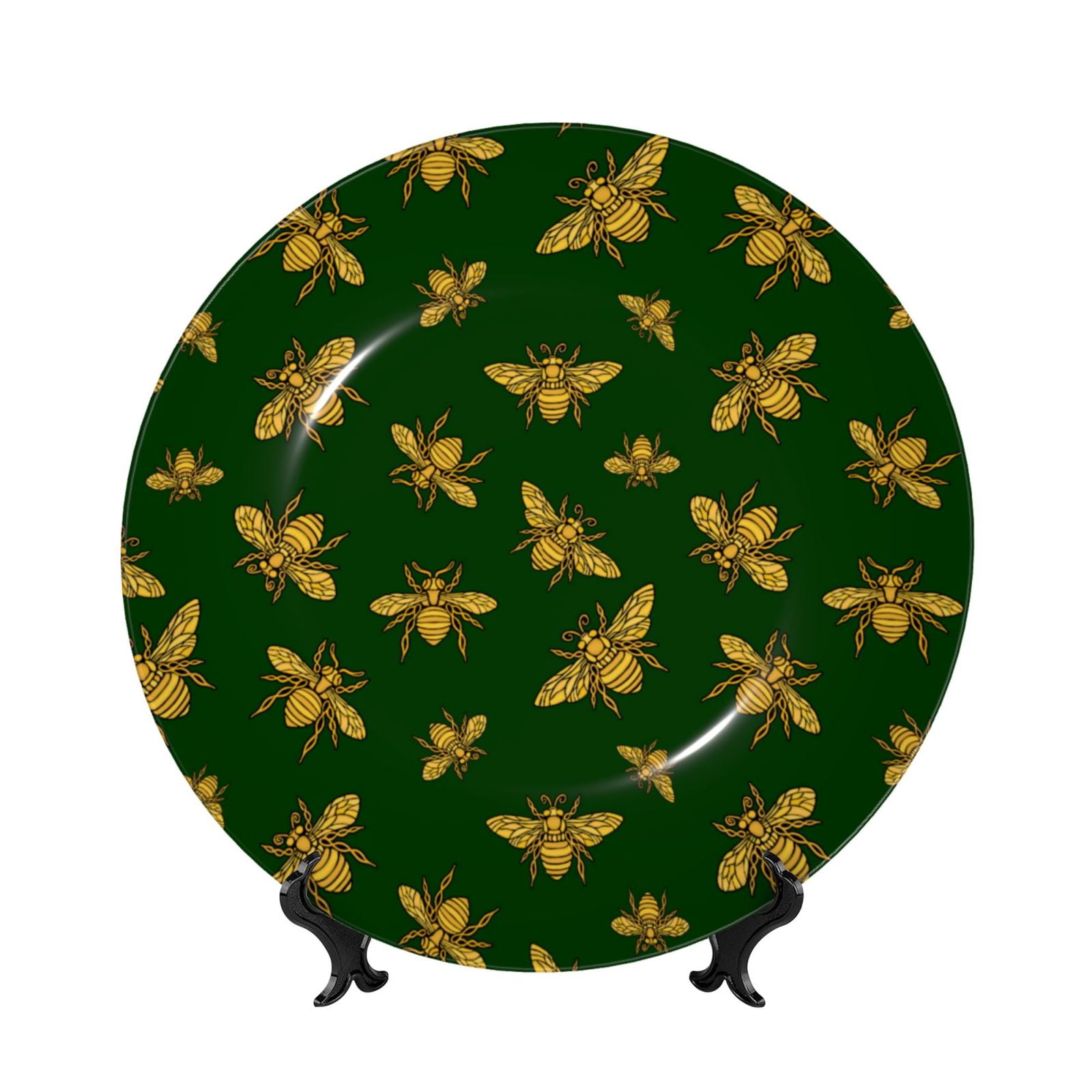 Balery Hohey Bee Print Bone China Decorative Plate Ceramic Dinner ...