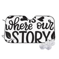 Balery Home Is Where Our Story Begins Windshield Sun Shade, Car Front ...