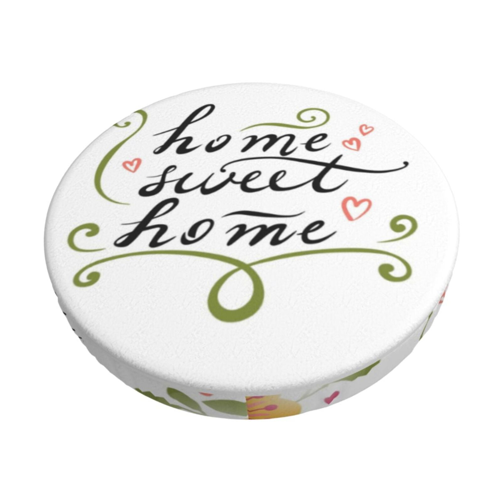 Balery Home Sweet Home Floral Velvet Round Bar Chair Cushion Cover ...