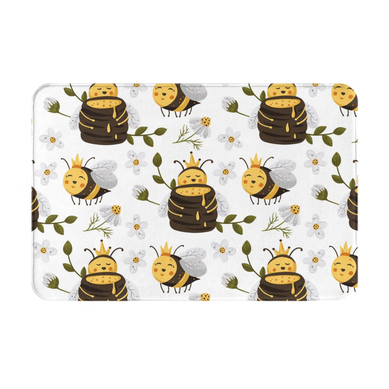 Balery Honey Bee Insect Doormat, Durable Flannel Fabric, Waterproof ...