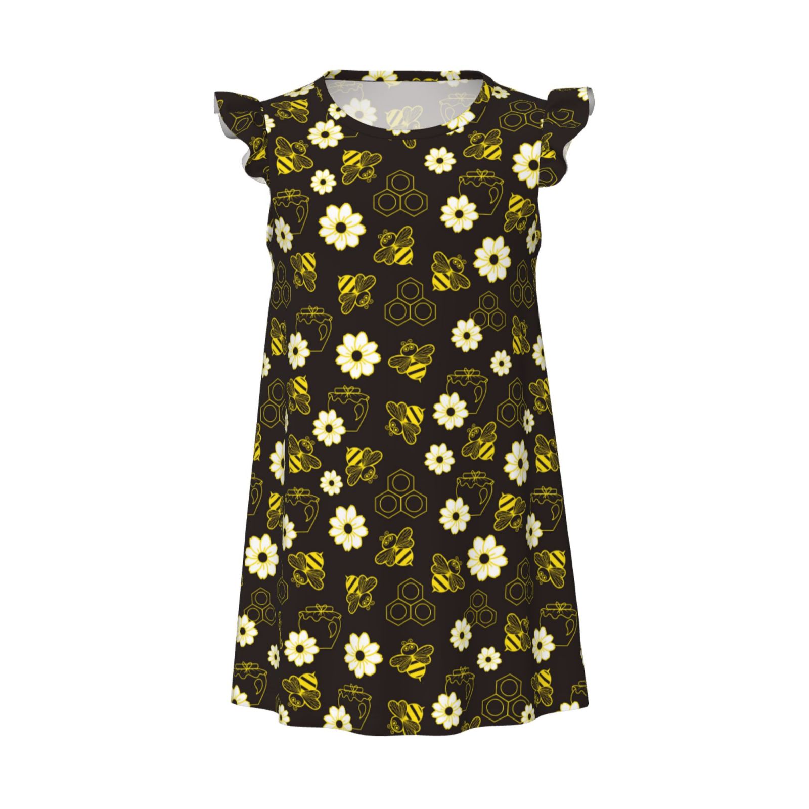Balery Honey Bees With Flowers Princess Nightgown for Girls Flutter ...
