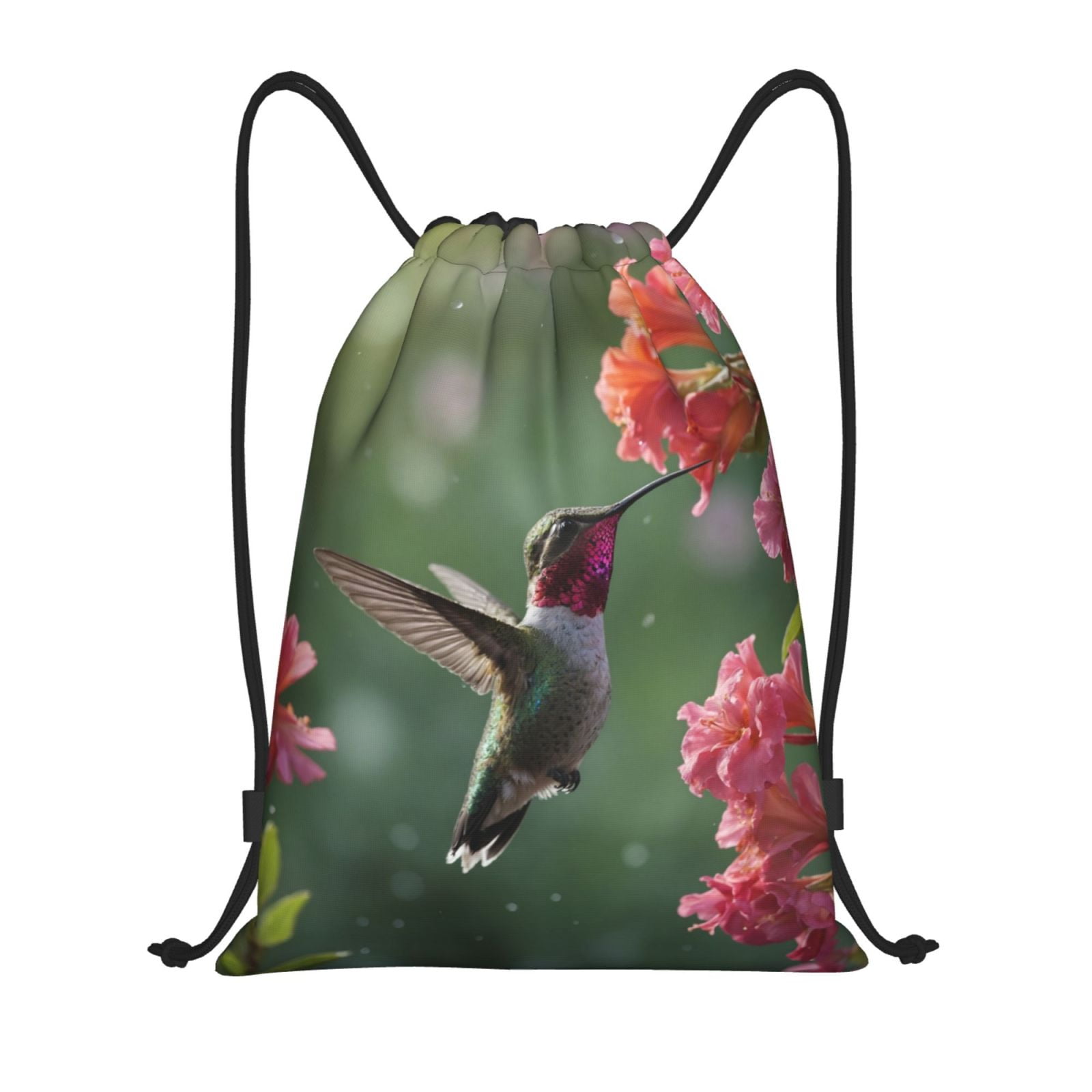 Balery Humming Bird 1 Pattern Drawstring Backpack Bag Sport Gym ...