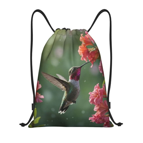 Balery Humming Bird 1 Pattern Drawstring Backpack Bag Sport Gym ...