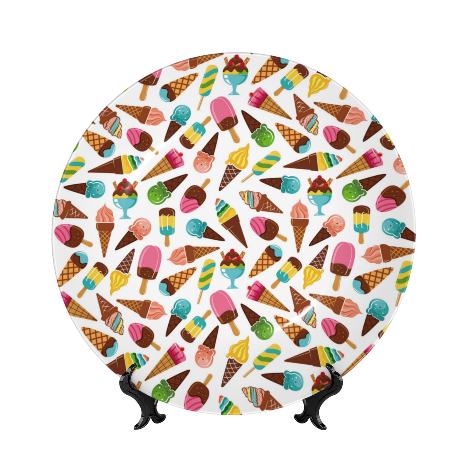 Balery Ice Cream Popsicles Print Bone China Decorative Plate Ceramic ...