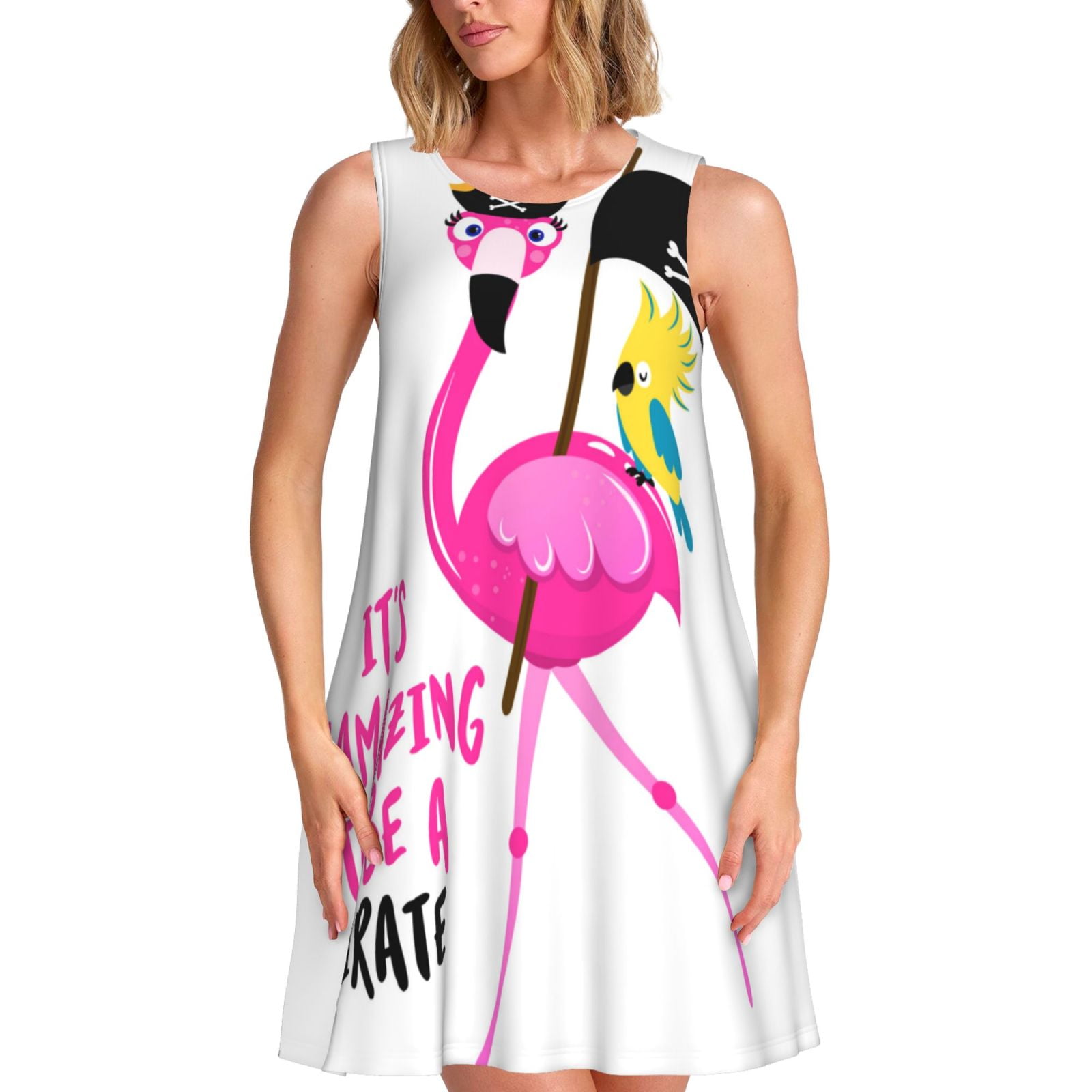 Balery It'S Flamazing To Be A Pirate Pattern Women’s Summer Dresses ...