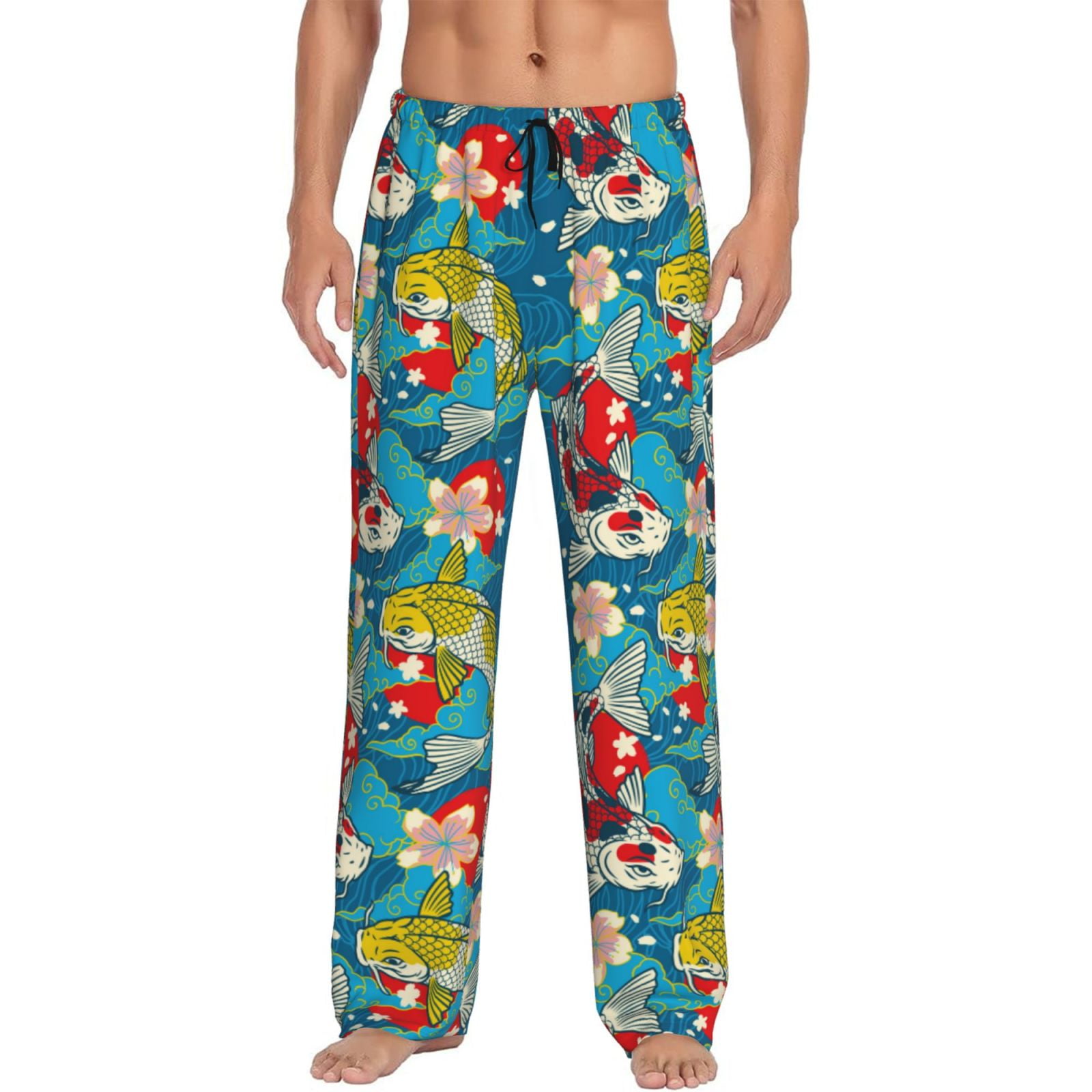 Balery Japanese Koi print Men's Pajama Pants,Ultra Lightweight Pjs,Lounge Pant-Large - Walmart.com