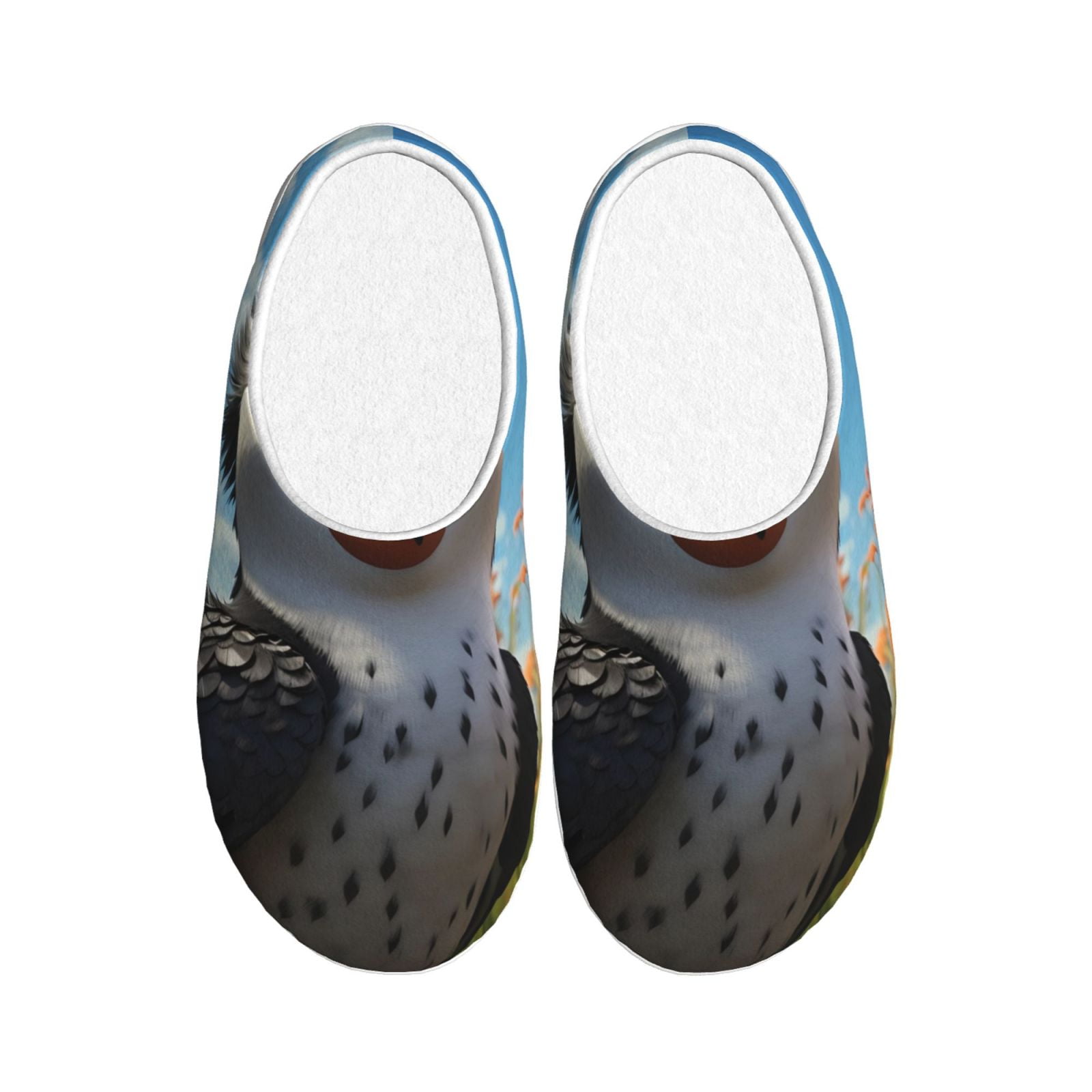 Balery Joyful Animated Bird Pattern Women's Fuzzy Memory Foam Slippers ...