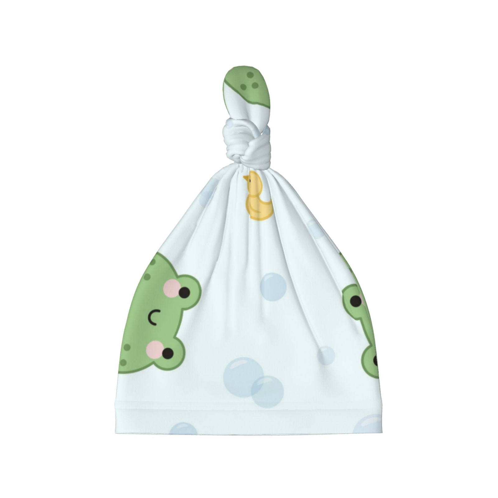 Balery Kawaii Frogs Pattern Baby Beanie, Knotted Baby Hat, Infant Hat ...