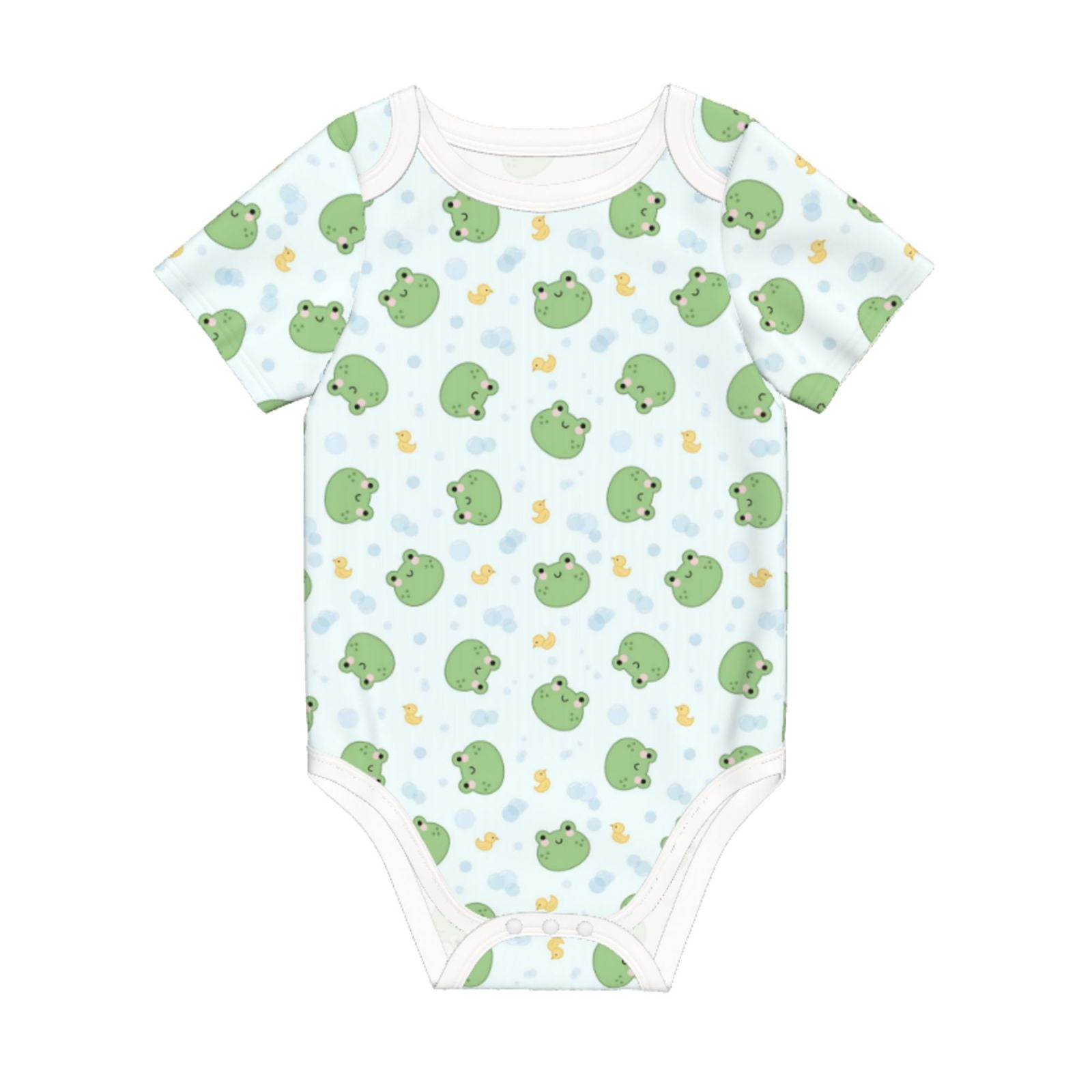 Balery Kawaii Frogs Pattern Baby Climbing Clothes Infant Bodysuit Cute ...