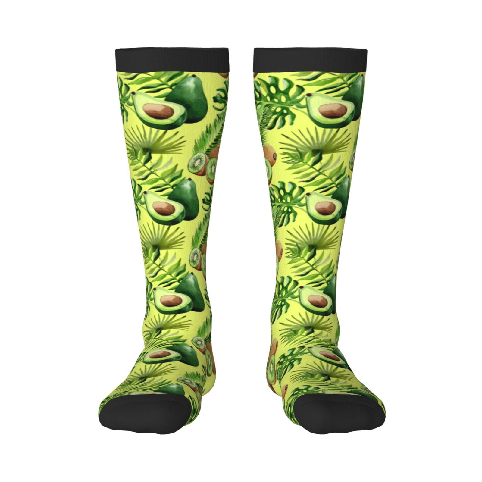 Balery Kiwi And Avocado Fun Novelty Socks Men'S Women'S Crew Socks ...