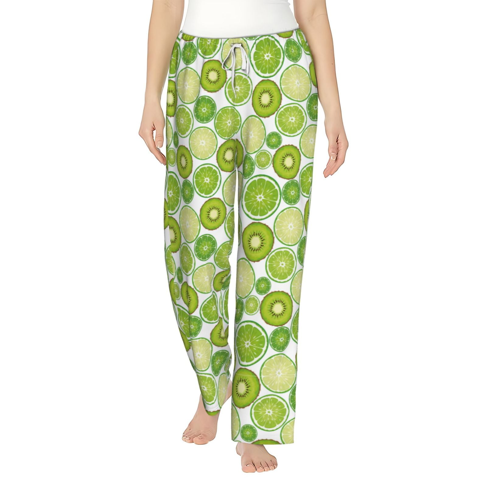 Balery Kiwi Lemon print Women's Pajama Pants,Ultra Lightweight Pjs ...