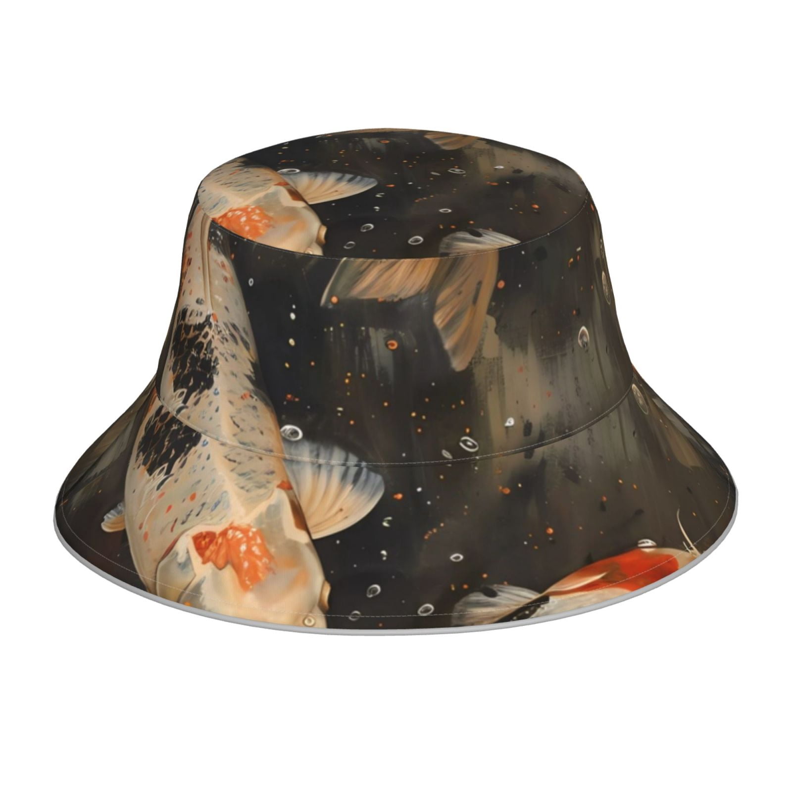 Balery Koi Fish Tranquility Sun Hats for Men Women Bucket Hat UPF 50 ...