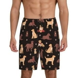 Balery Labrador Retriever Dog Men's Cotton Knit Pajama Shorts Waistband ...
