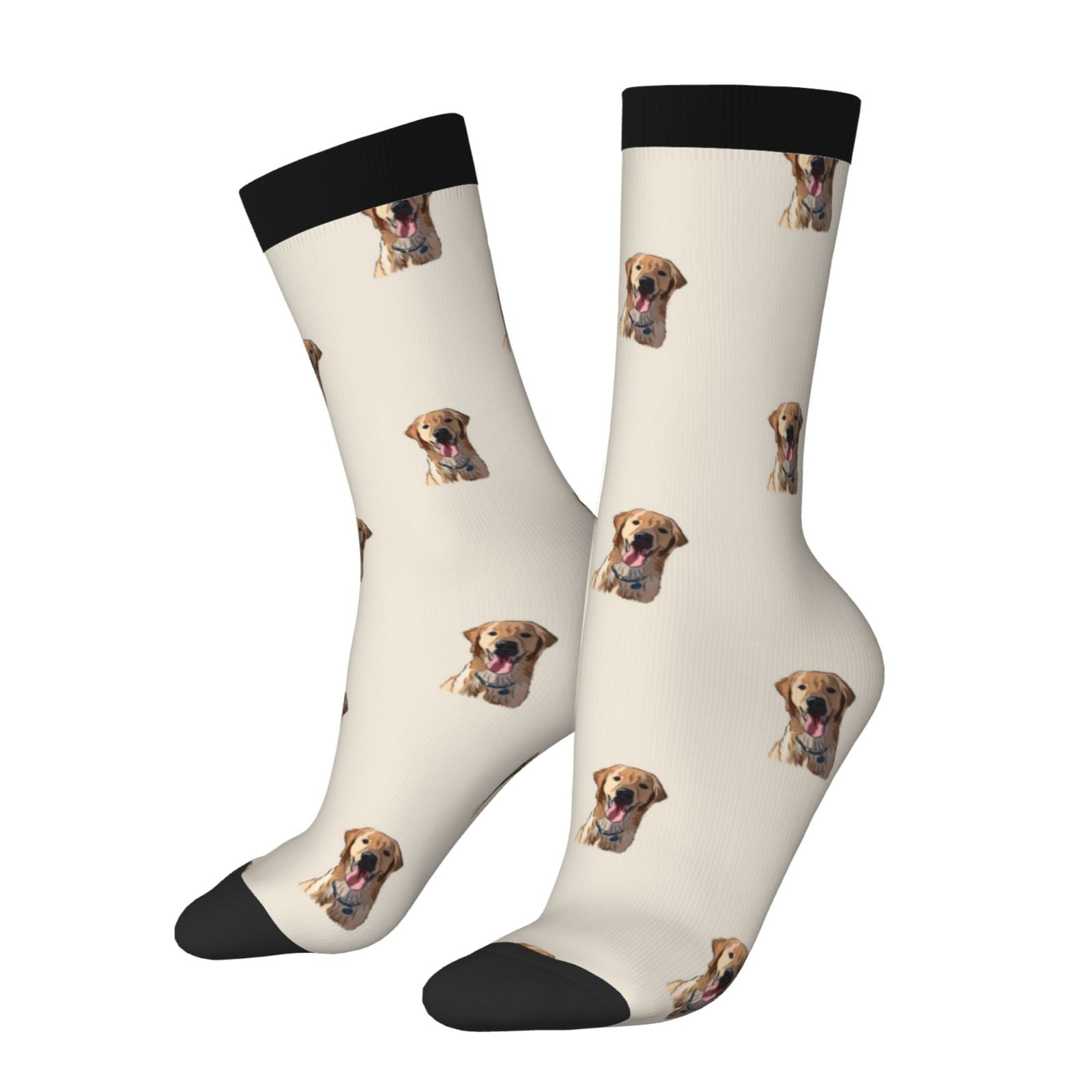 Balery Labrador Retriever Dog Pattern Crew Socks Unisex– Soft ...