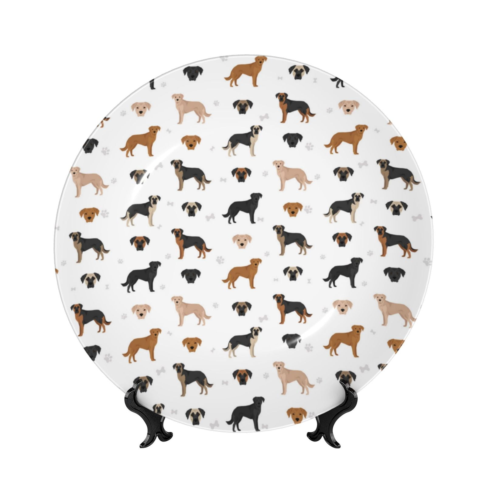 Balery Labrador Retriever Dog Print Bone China Decorative Plate Ceramic ...