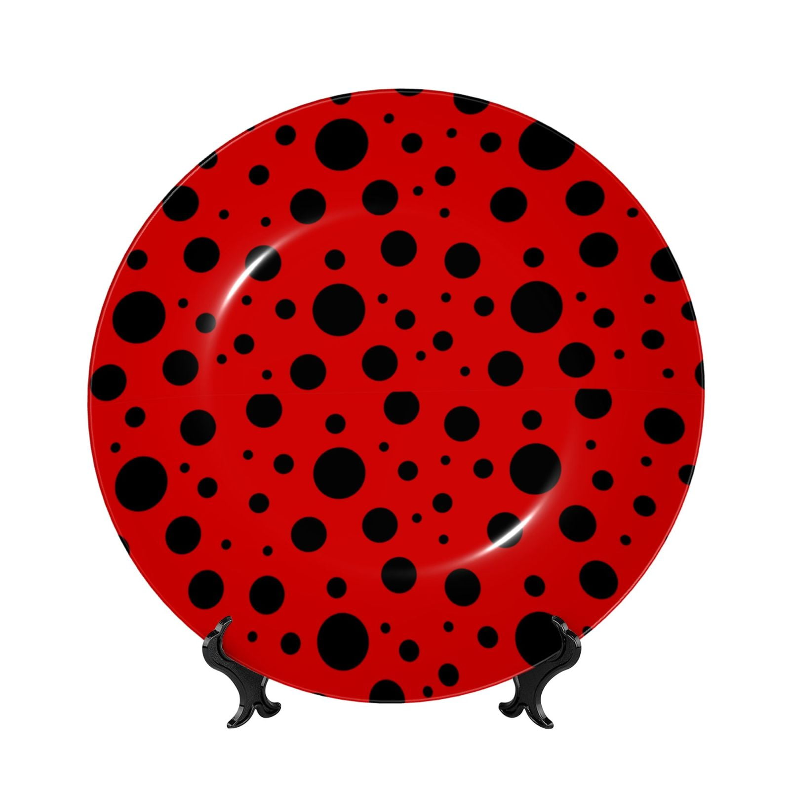 Balery Ladybug Pattern Print Bone China Decorative Plate Ceramic Dinner ...