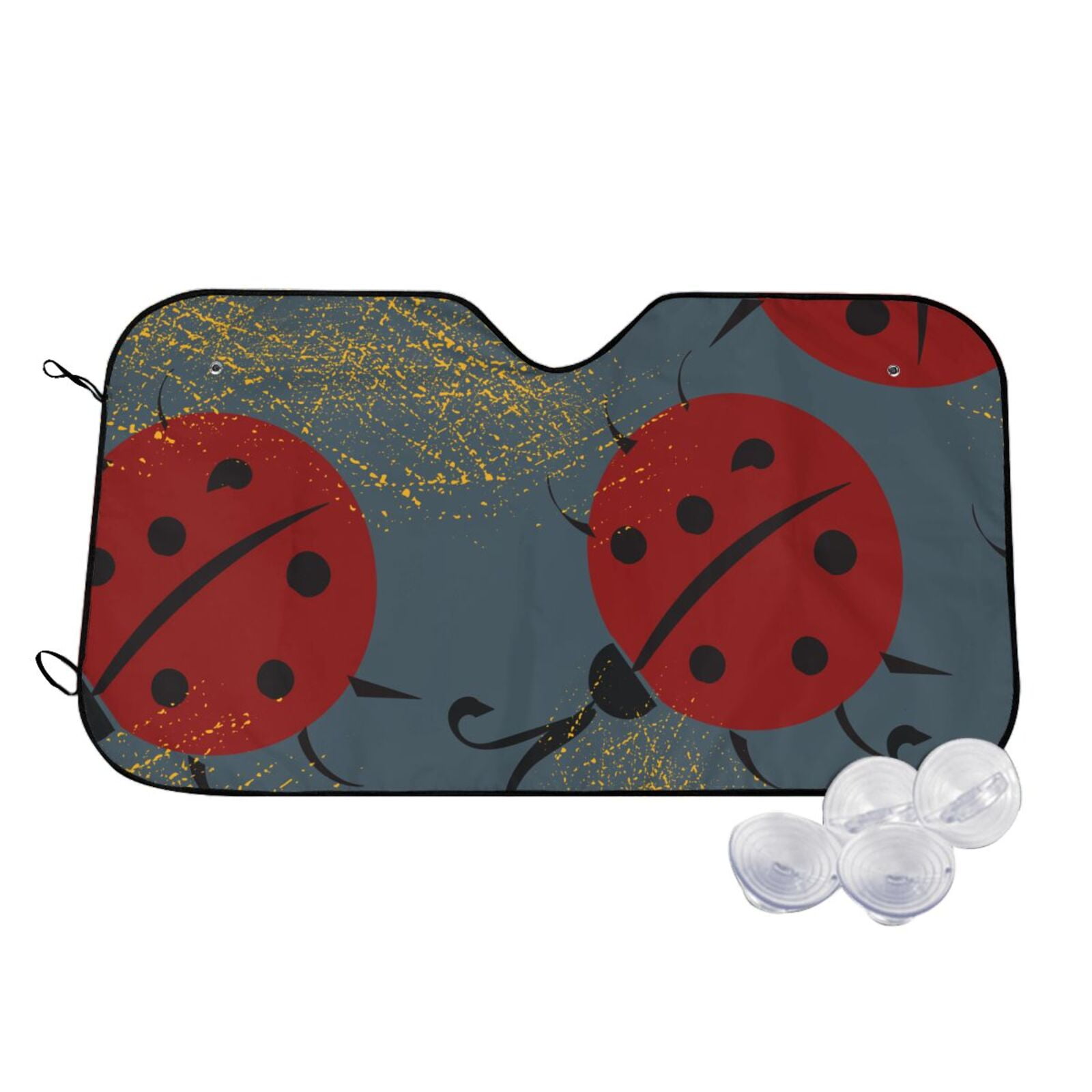 Balery Ladybug Print Car Windshield Sun Shade,Windshield Sunshade for ...