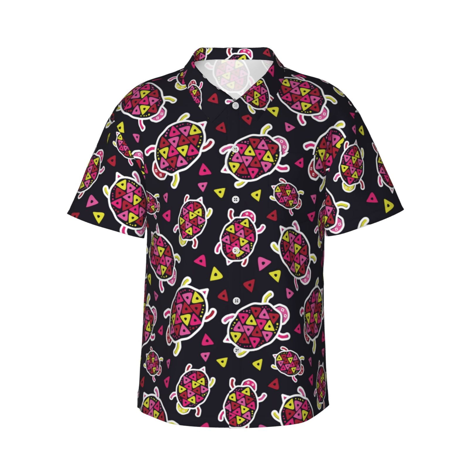 Balery Ladybug Print Men's Hawaiian Shirts Short Sleeve Beach Shirt ...