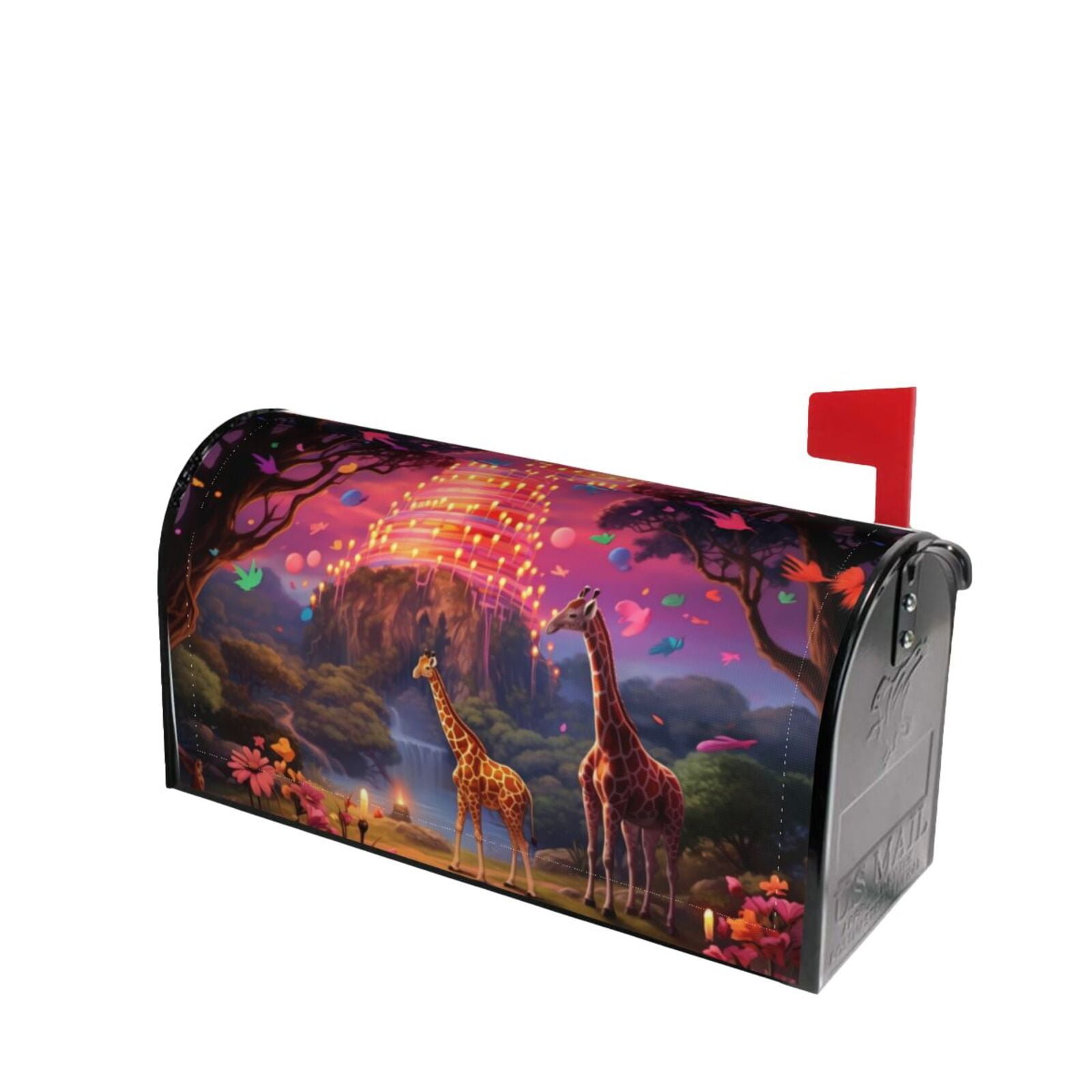 Balery Lantern Giraffes Magical Forest Mailbox Cover - Standard Size-25 ...