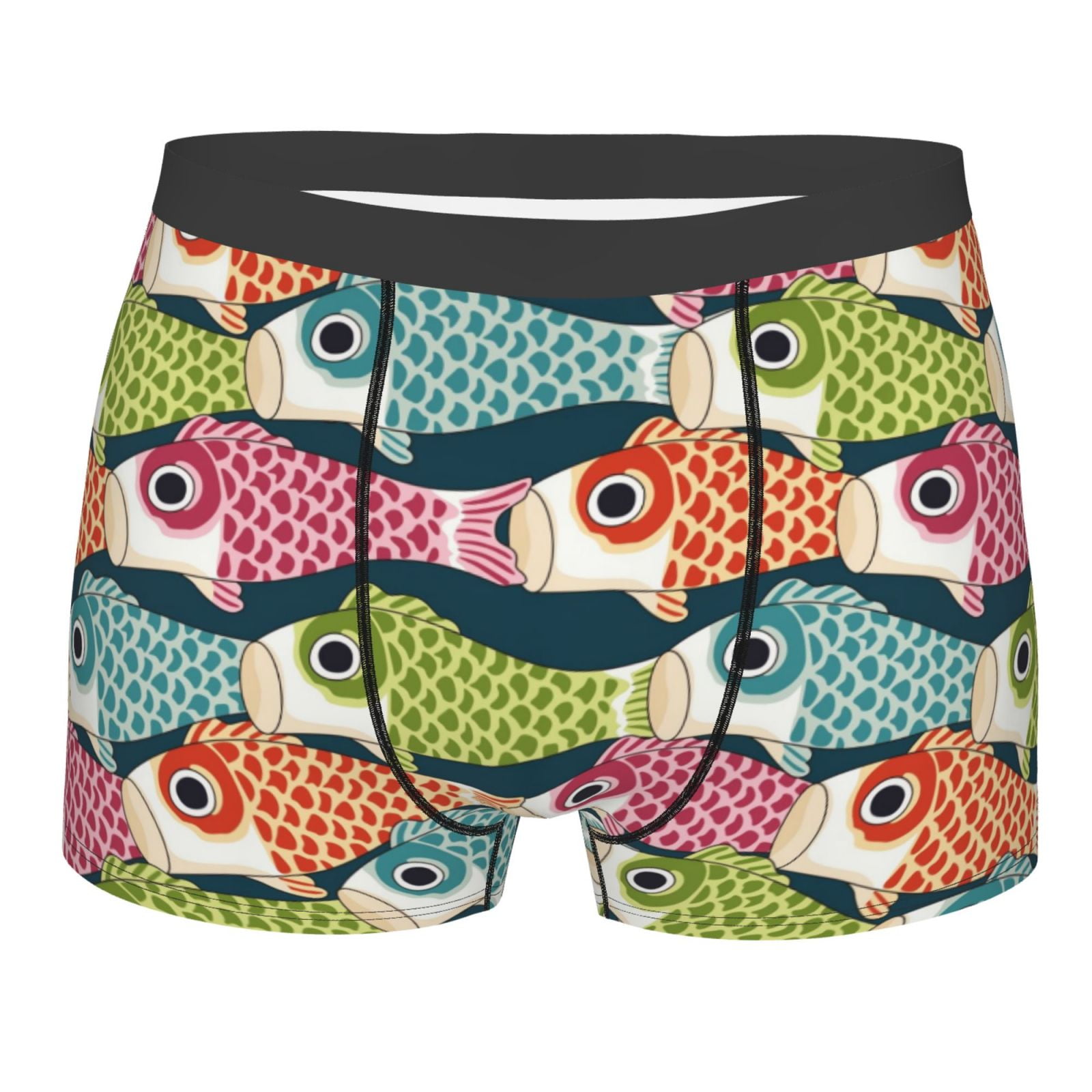 Balery Lantern Koi Fish Men's Boxer Briefs, Soft and Breathable Cotton ...