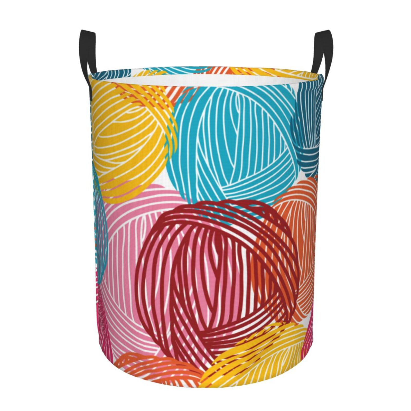 Balery,Laundry Hamper With Handles Laundry Basket Colorful Wool Balls ...