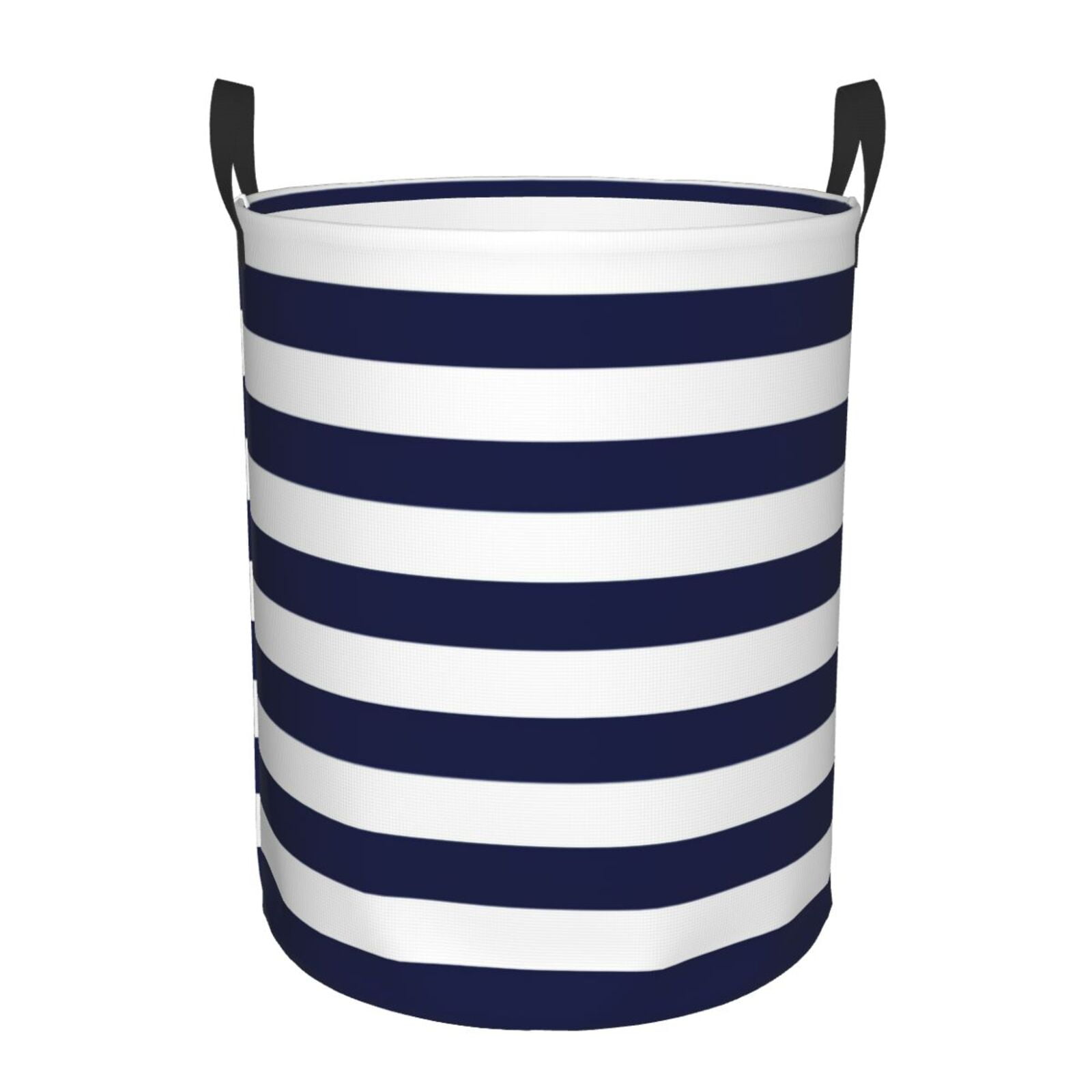 Balery,Laundry Hamper With Handles Laundry Basket Navy Blue And White ...