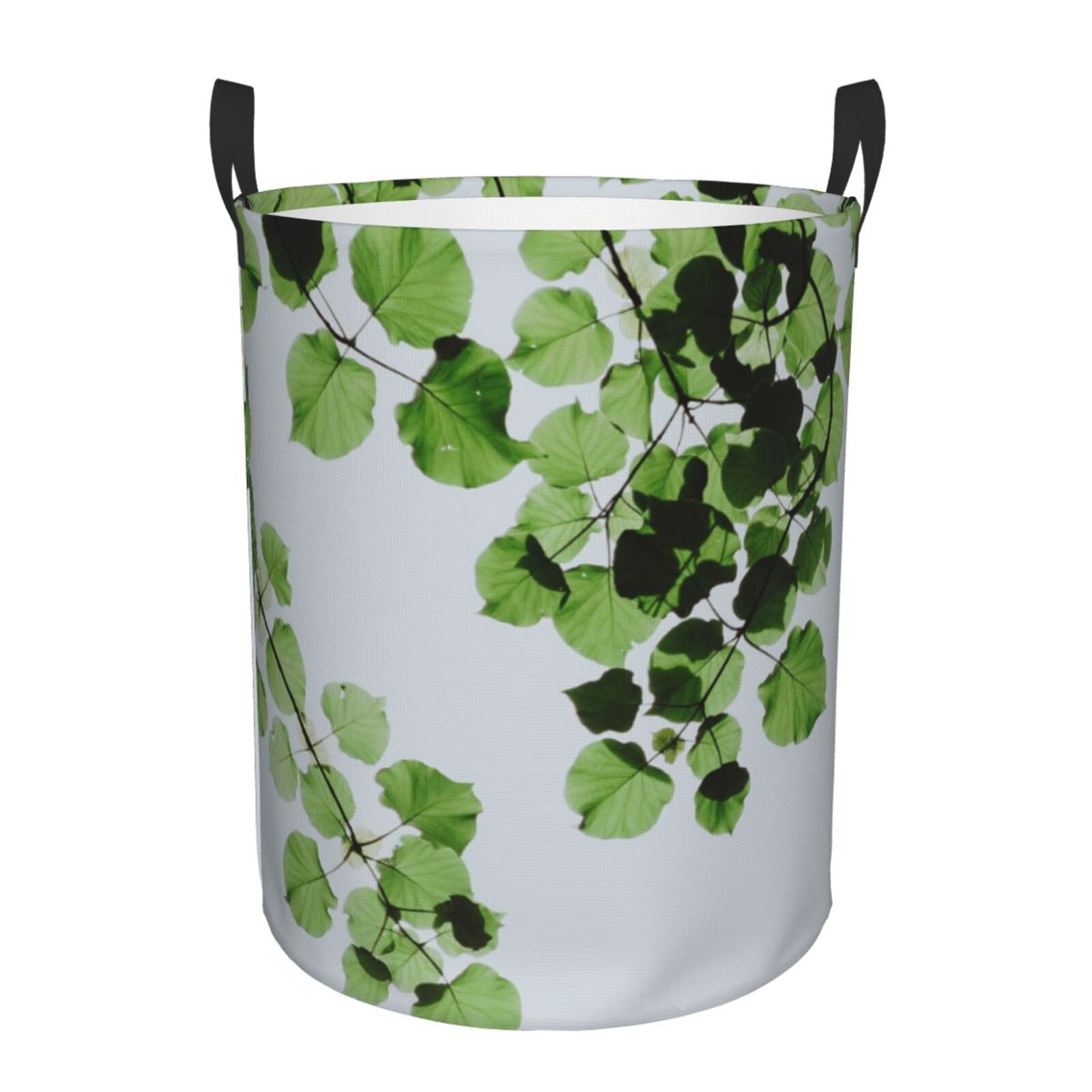 Balery,Laundry Hamper With Handles Laundry Basket Watercolor Green ...