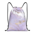 Balery Lavender Glitter Foil Stripes Pattern Drawstring Backpack Bag ...