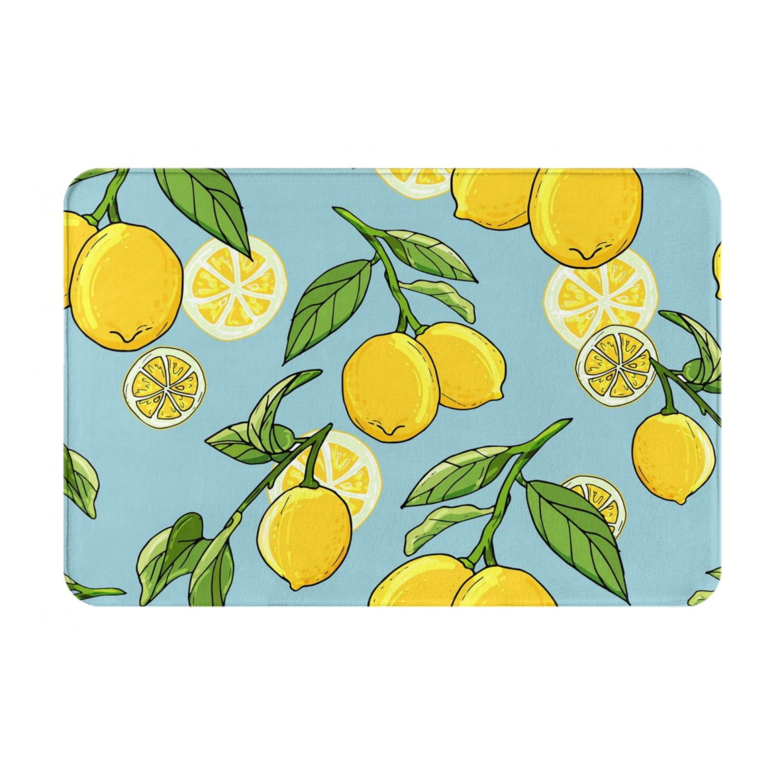 Balery Lemon Doormat, Durable Flannel Fabric, Waterproof Stain and Fade ...