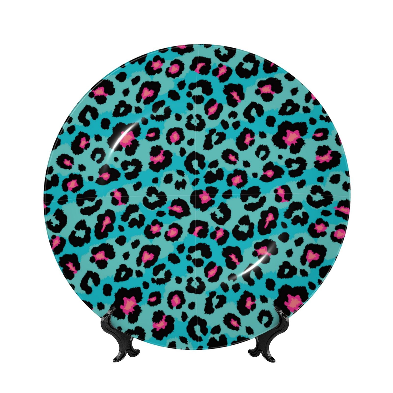 Balery Leopard 1 Print Bone China Decorative Plate Ceramic Dinner ...