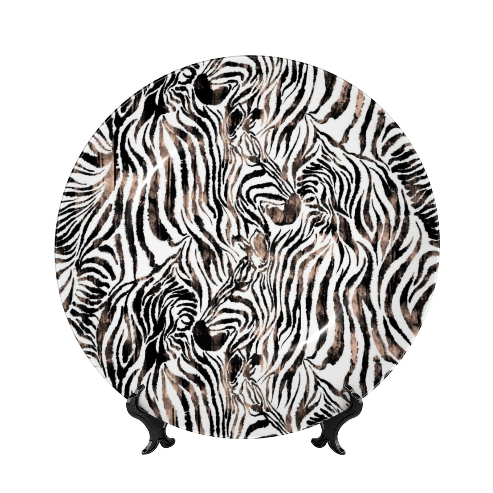 Balery Leopard And Zebra Print Bone China Decorative Plate Ceramic ...