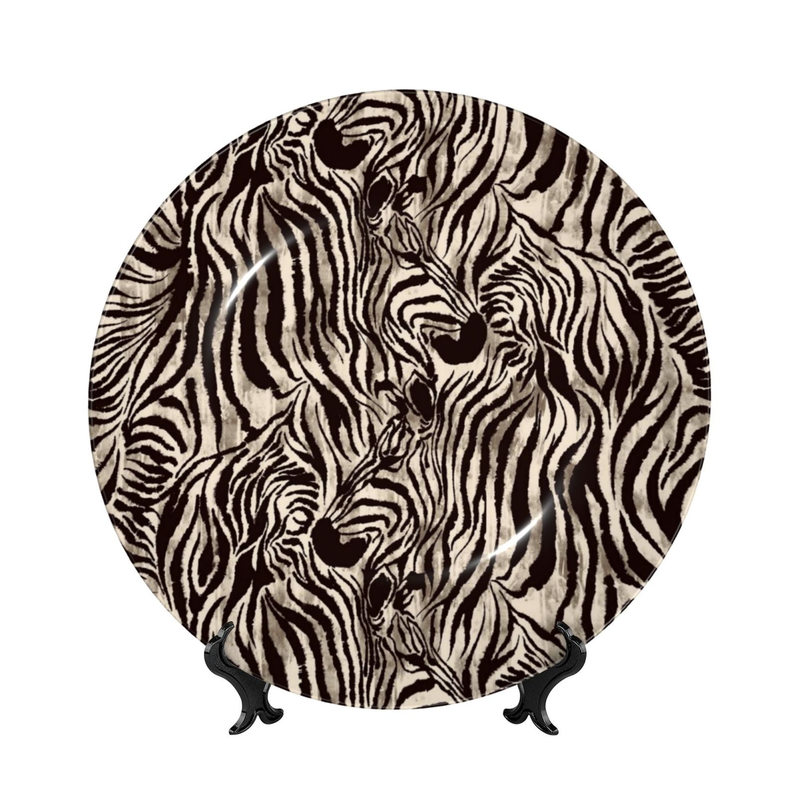 Balery Leopard And Zebra1 Print Bone China Decorative Plate Ceramic ...