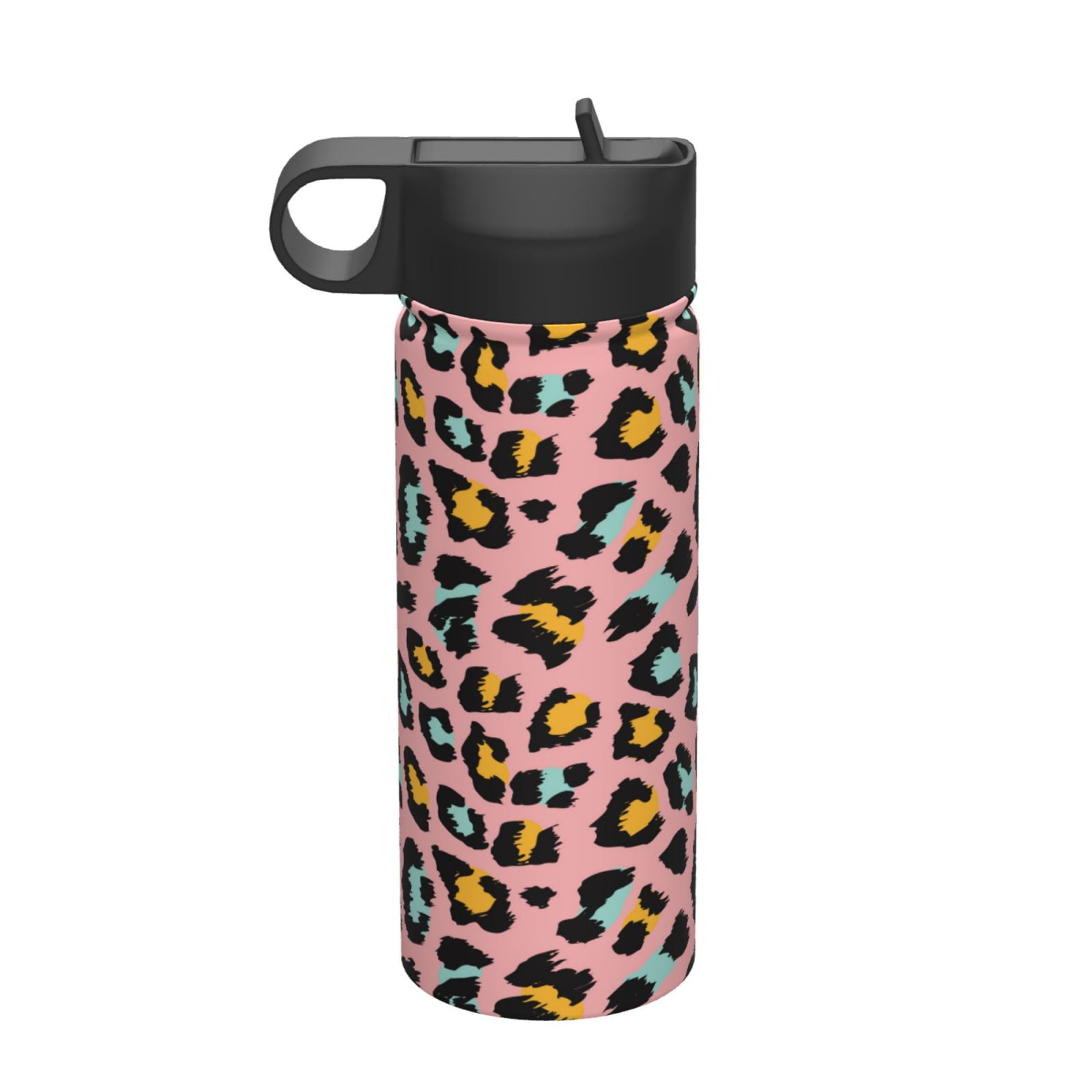 Balery Leopard Pattern Water Bottle,18oz Sports Insulated Kettle for ...