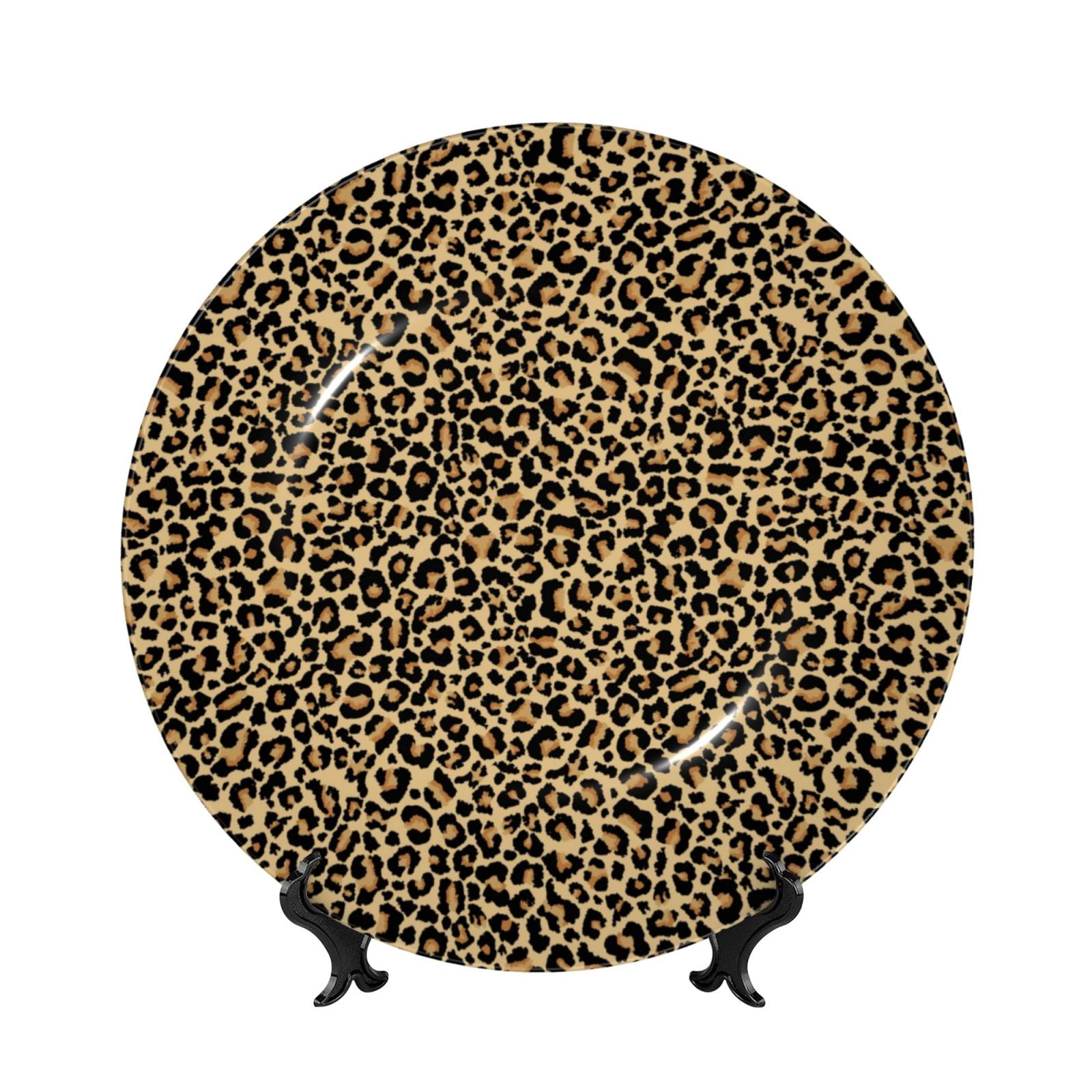 Balery Leopard Print Print Bone China Decorative Plate Ceramic Dinner ...