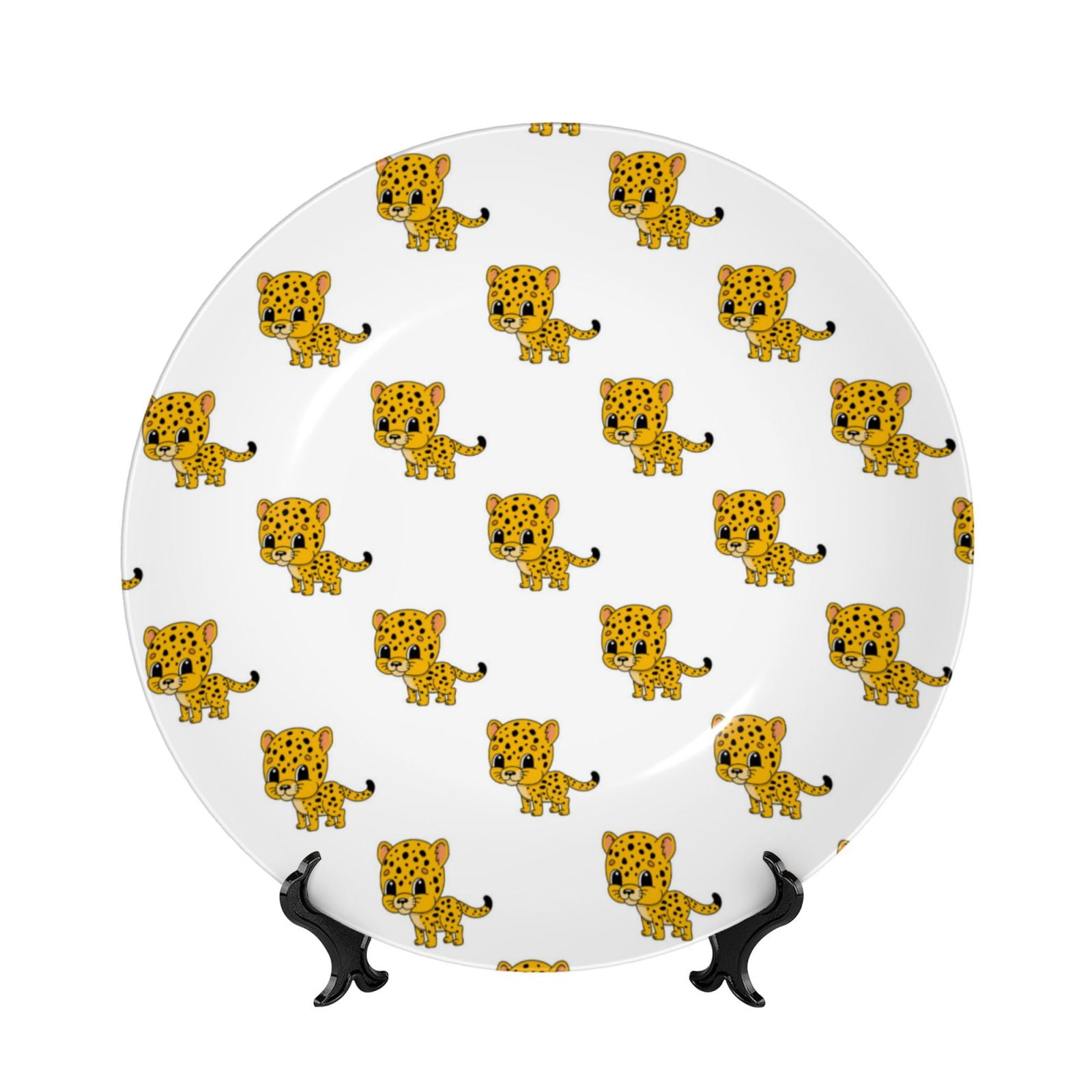 Balery Leopard Print Print Bone China Decorative Plate Ceramic Dinner ...