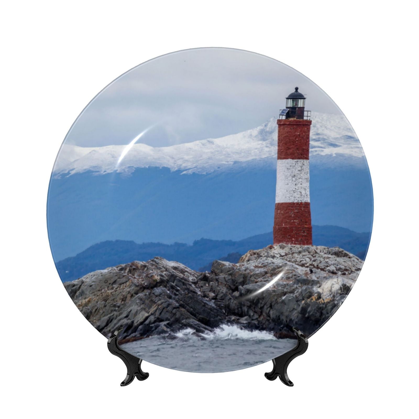 Balery Lighthouse On The Waters Print Bone China Decorative Plate ...
